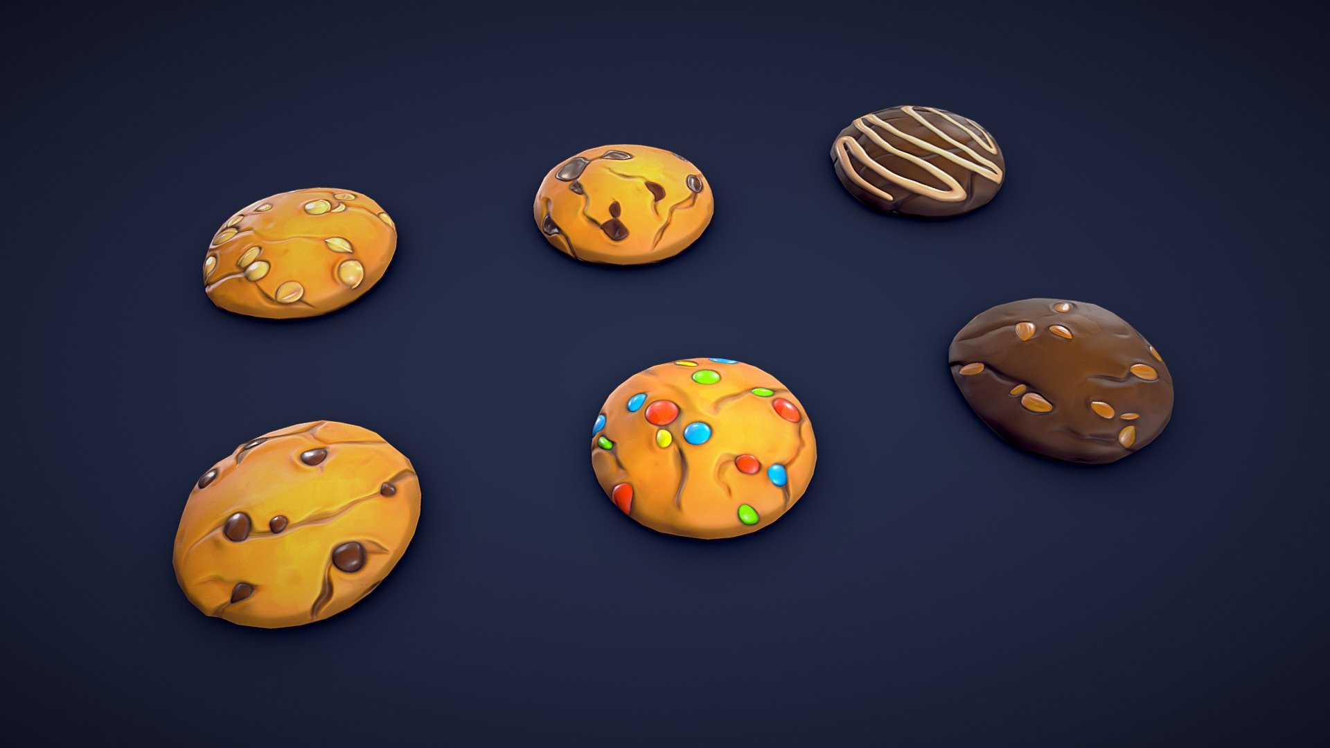 Stylized Cookies - Low Poly - Buy Royalty Free 3D model by LarkArt ...