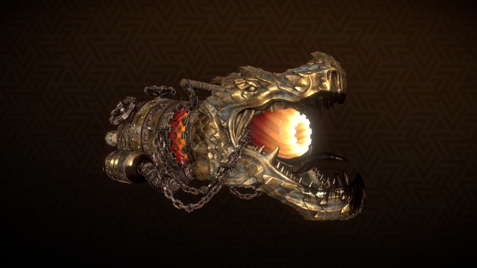 Dragon's Breath Flamethrower - 3D model by Manishka (@kingofpolygons ...