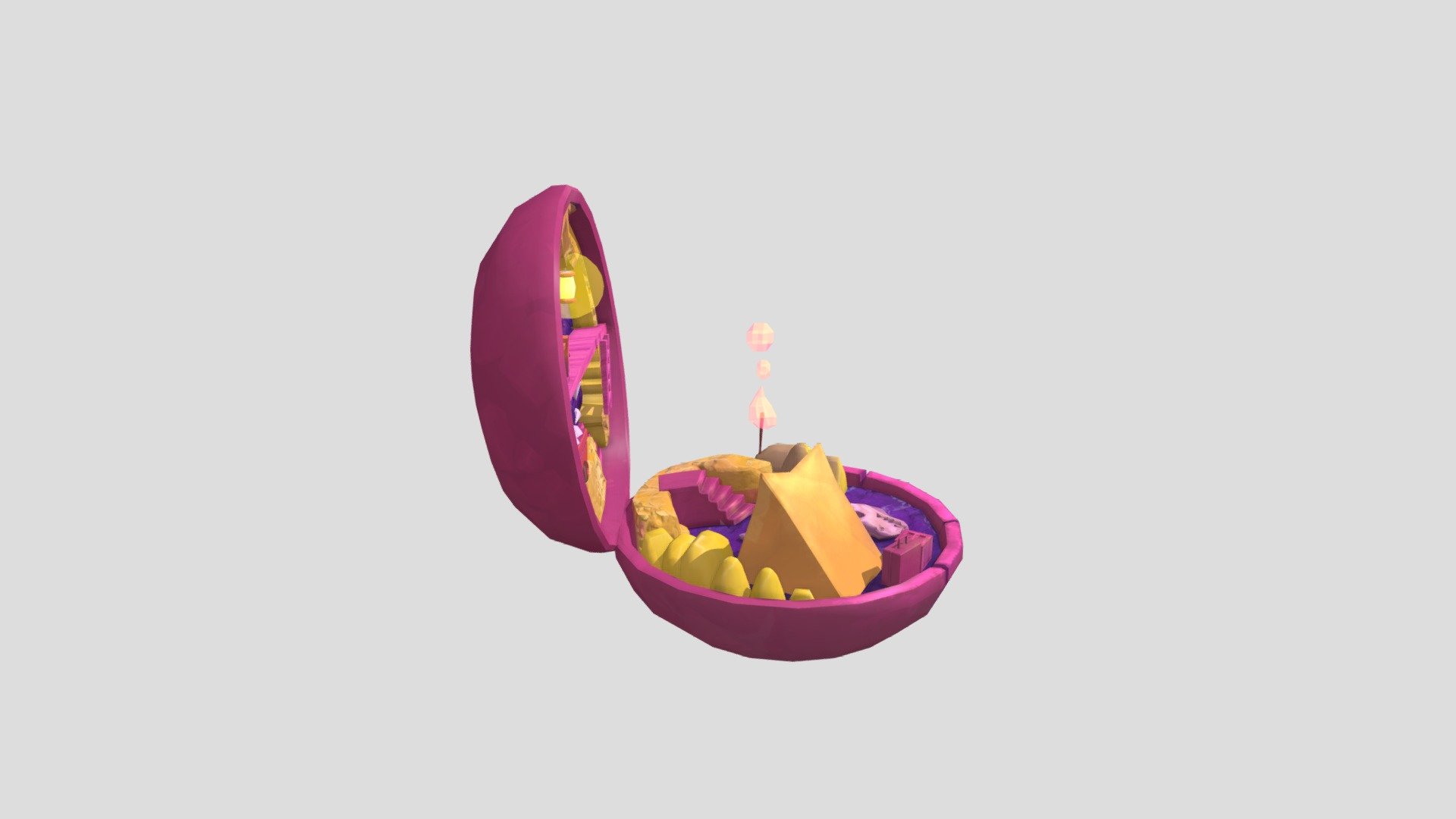 Pink polly pocket - 3D model by Ellabellab0 [a56b8ca] - Sketchfab