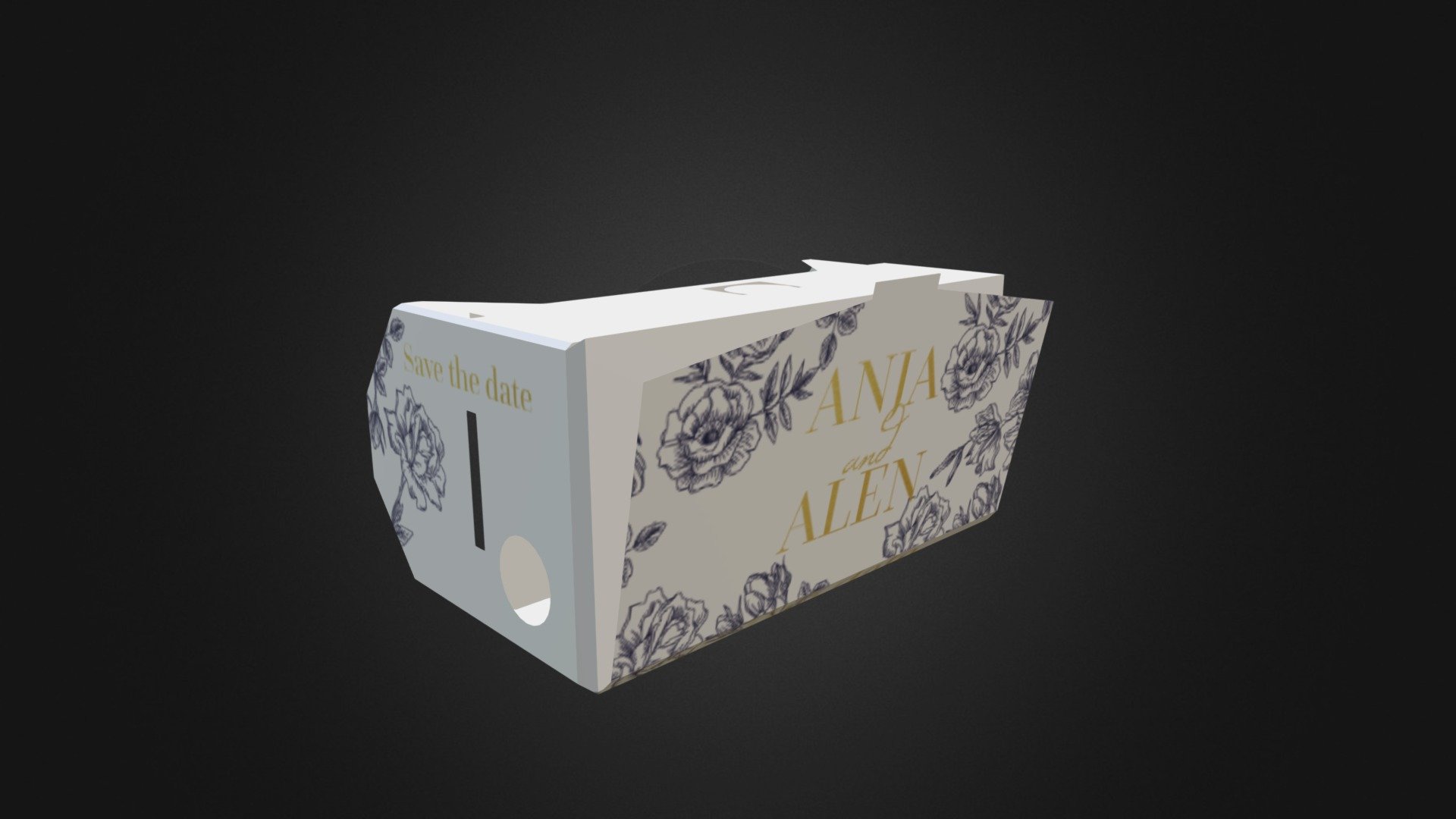 Viarbox with gold lettering - 3D model by VIAR [a56d142] - Sketchfab