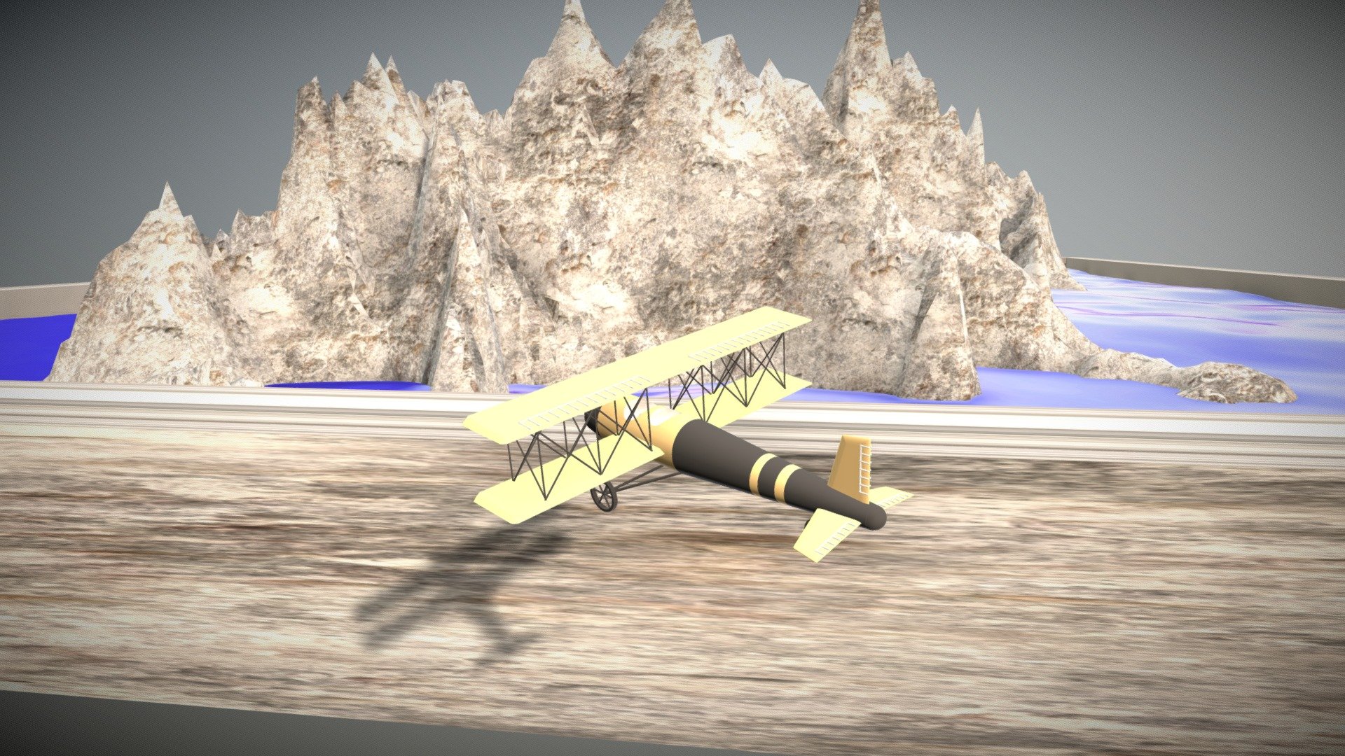 Biplane flies to VR 360° Expert logo. - 3D model by VR 360° Expert ...