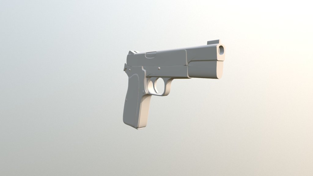 Browning High Power Pistol - 3D model by Roderick.Jordan [a56f0f9 ...