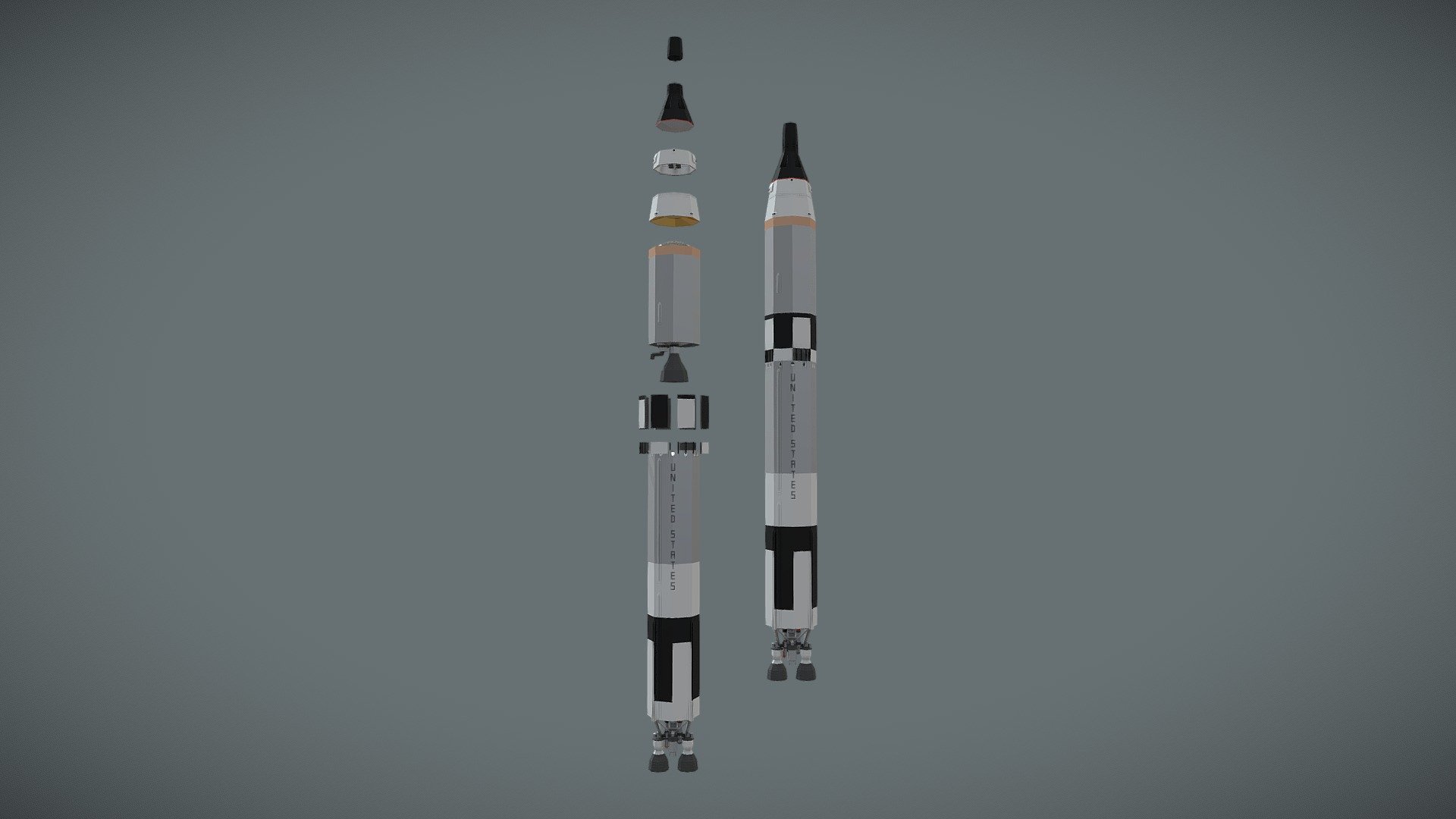 Low Poly Gemini Titan II - 3D model by LowPolyVerse ...