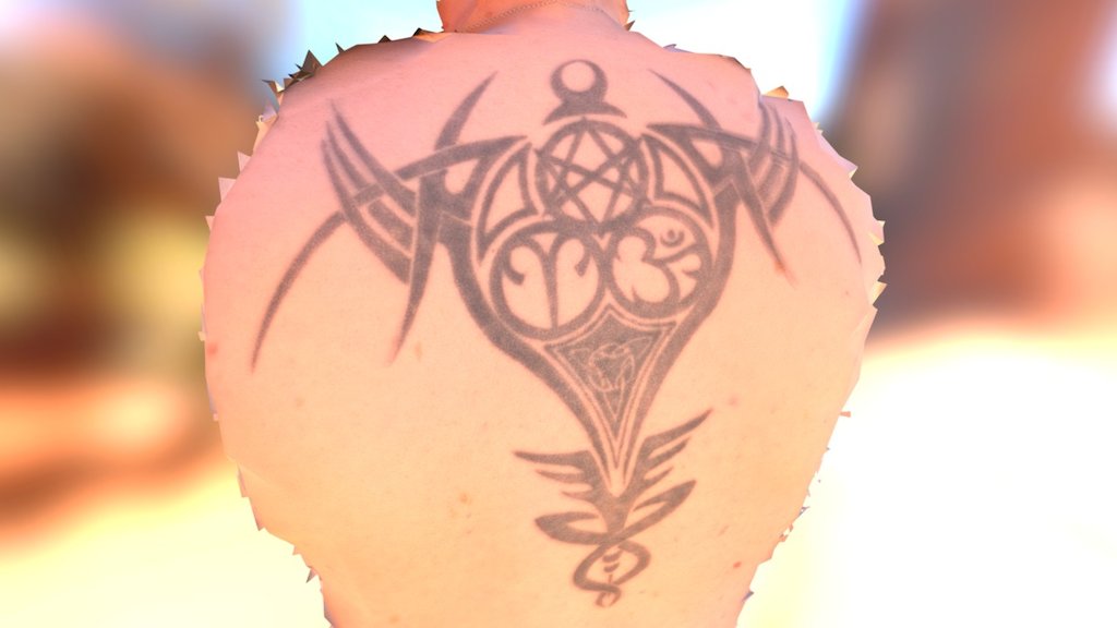 Tattoo on back - 3D model by 3D-Mand [a56fff1] - Sketchfab