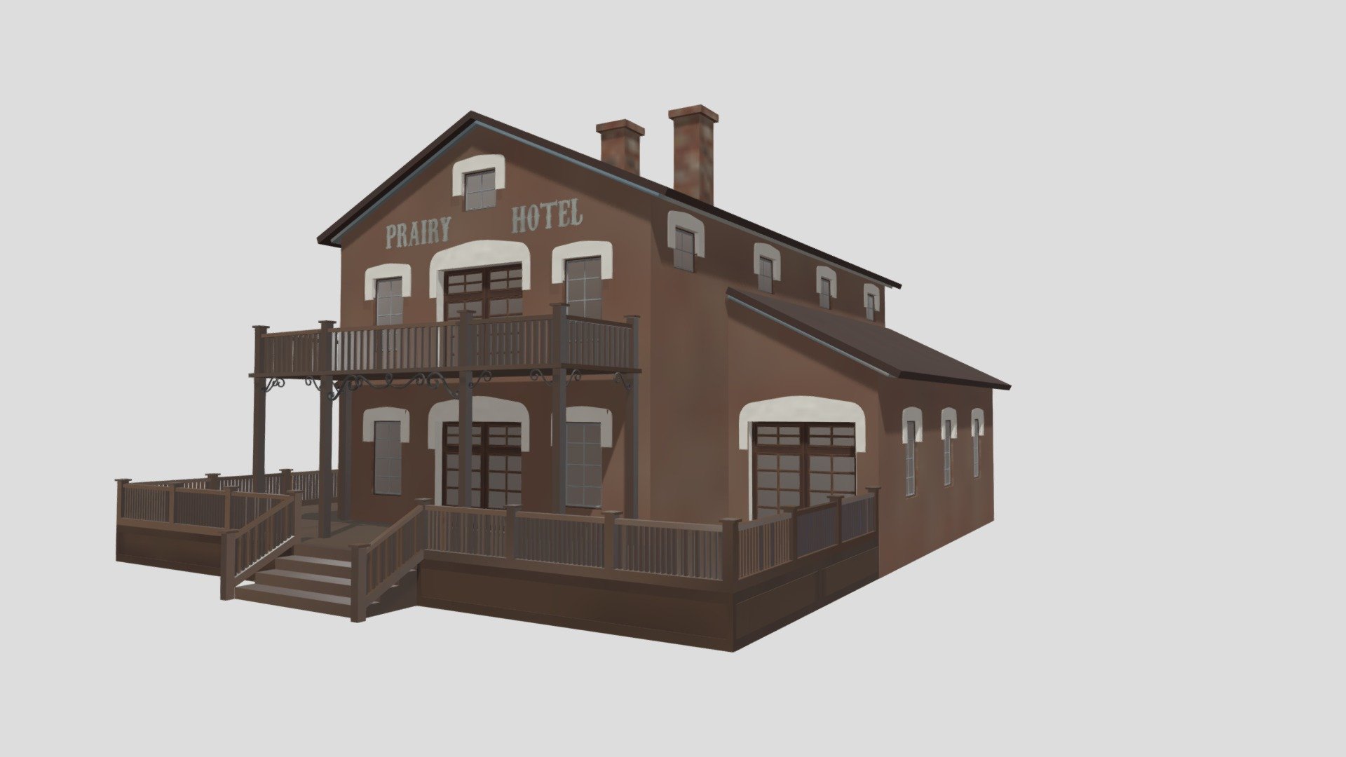 Wild West style hotel - Download Free 3D model by A9908244 [a57296b ...