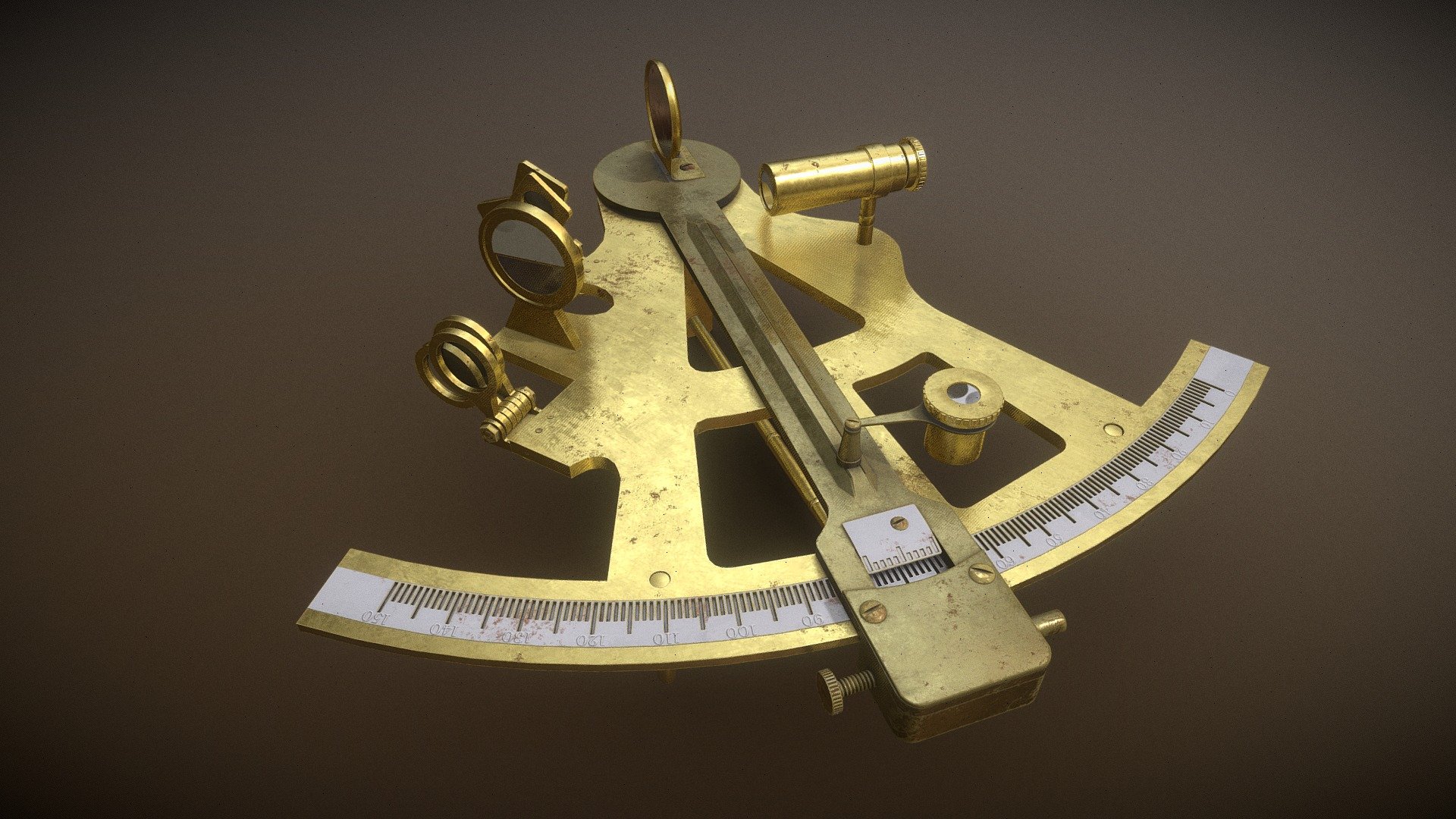 Aged sextant - Download Free 3D model by IrisProcess [a572c2a] - Sketchfab