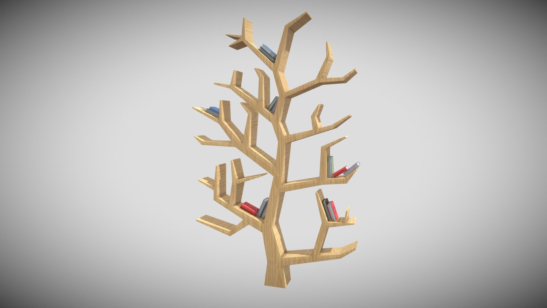 Bookcase Tree - Download Free 3D model by 3Dahlgren [a572d2f] - Sketchfab