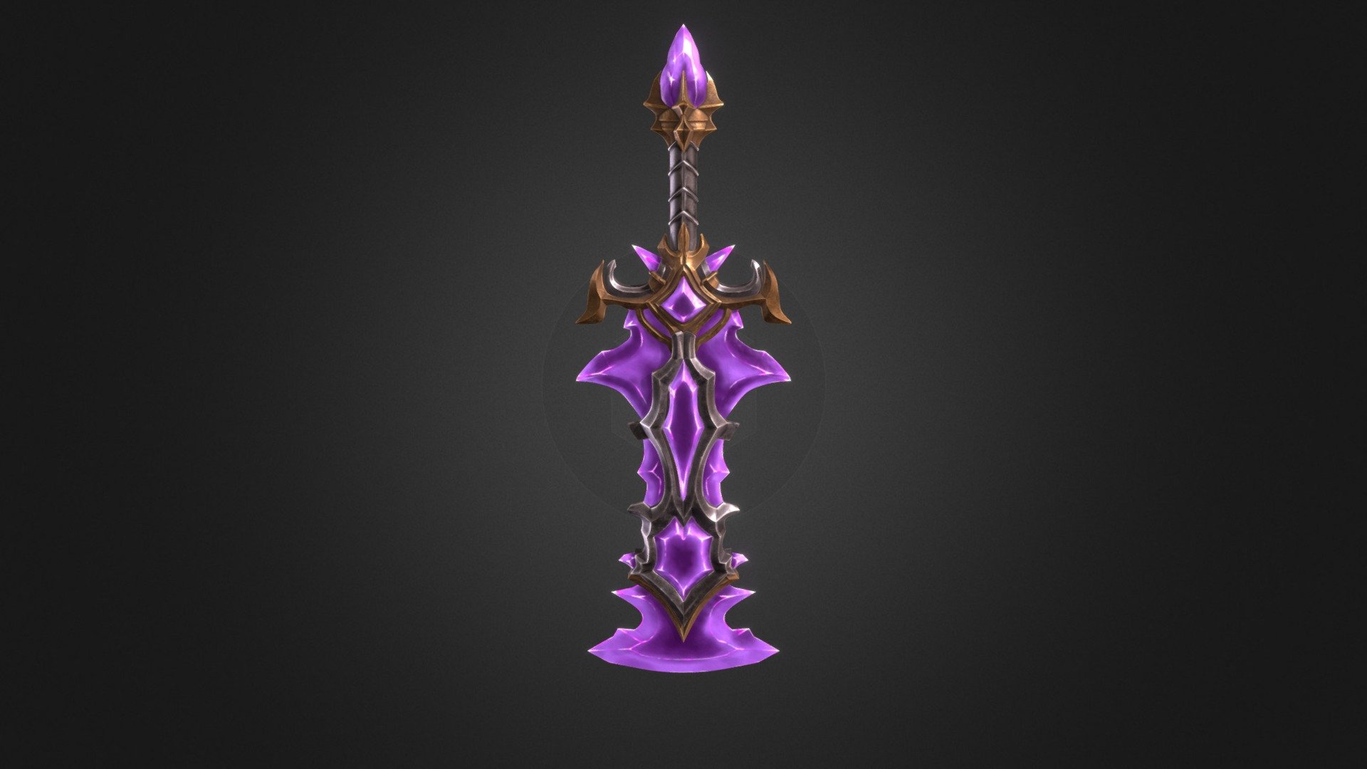Purple Crystal Sword - 3D model by Emily Funk (@efunk46) [a5740fb ...