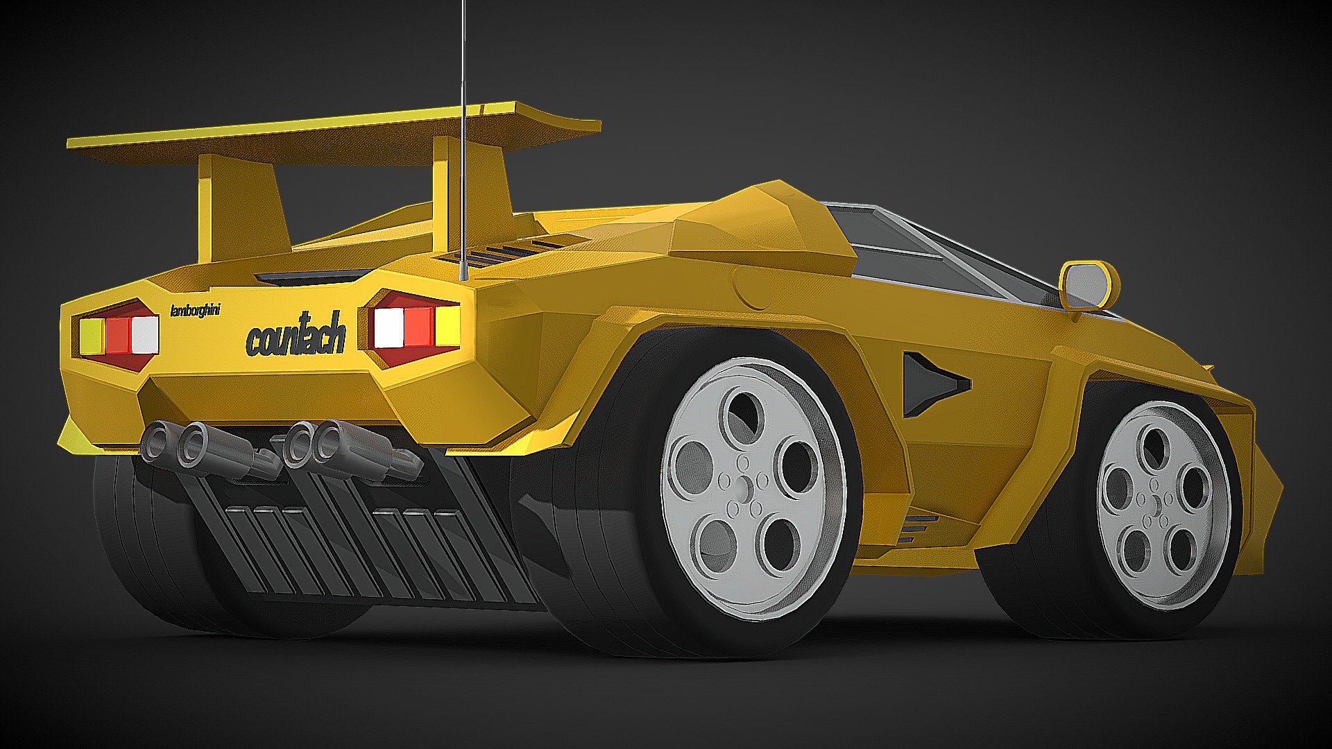 [FREE] Cartoon Lamborghini Countach - SDC - Download Free 3D model by ...