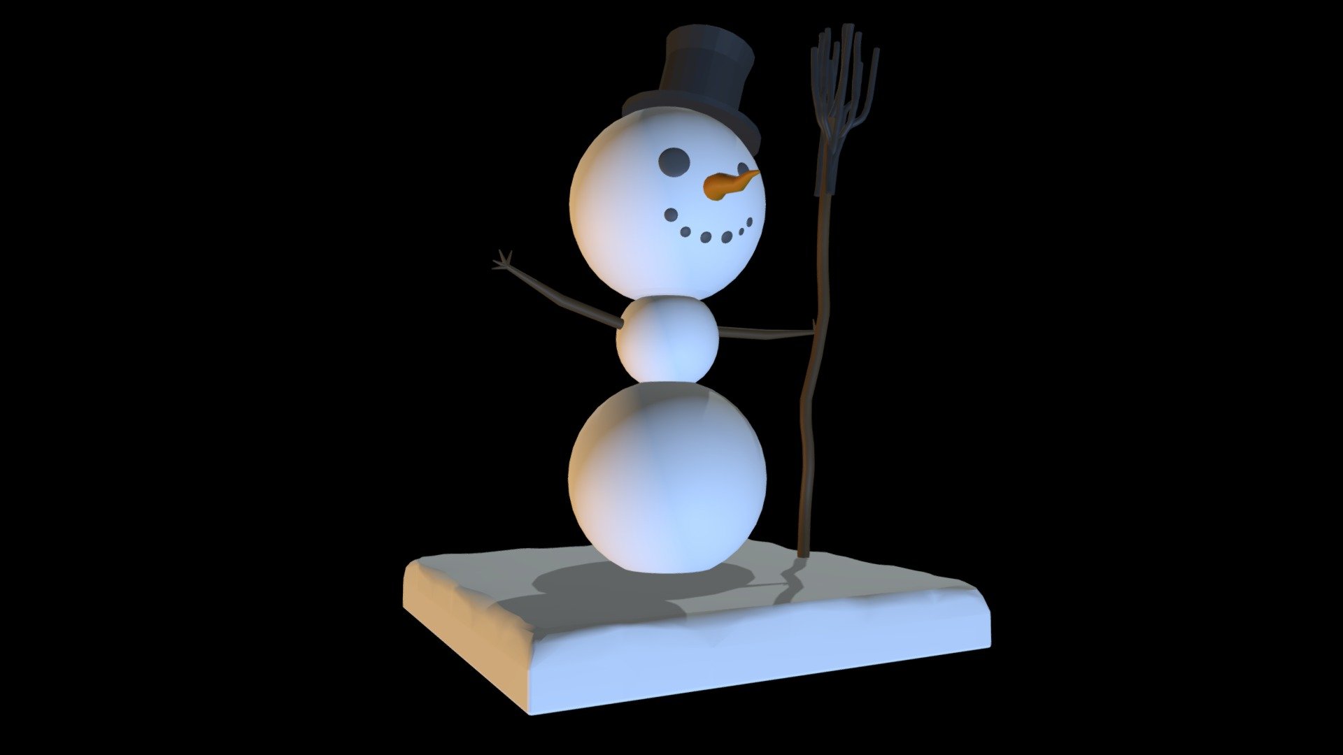 Snowman - 3D model by ying (@pying) [a57b0b1] - Sketchfab