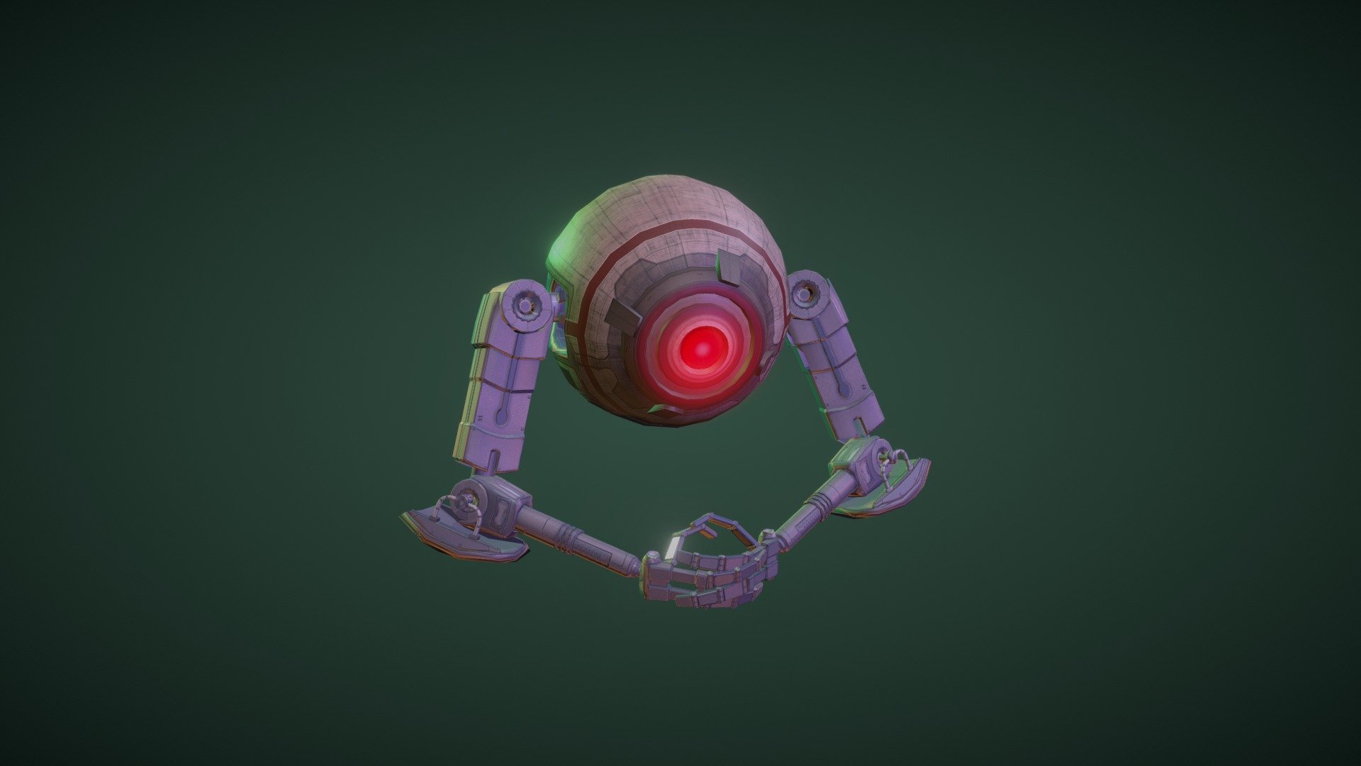Sphere Bot - Red - 3D model by Marc Wheeler (@mw3dart) [a57bd90 ...