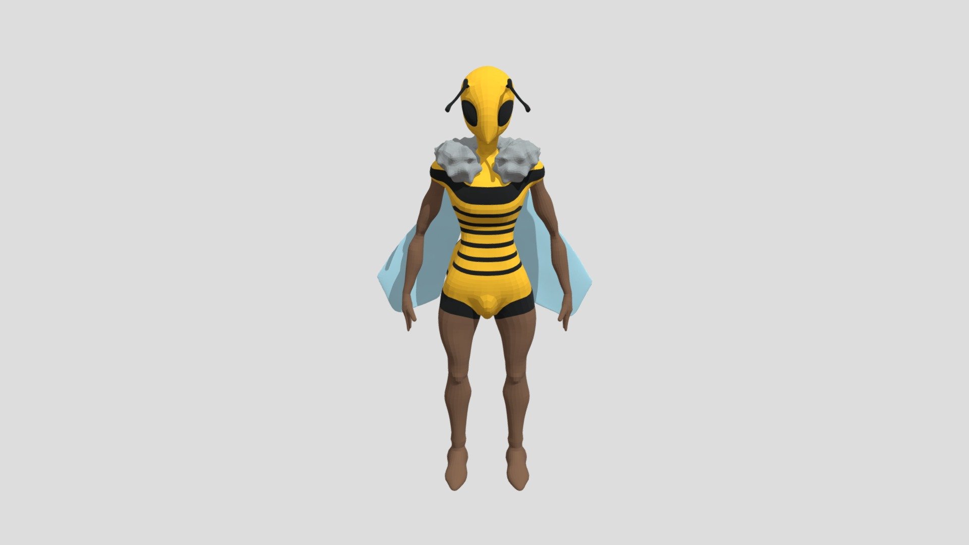 simple bee (WIP) - 3D model by Nicolas.oyarce (@nicolasoyarce07 ...