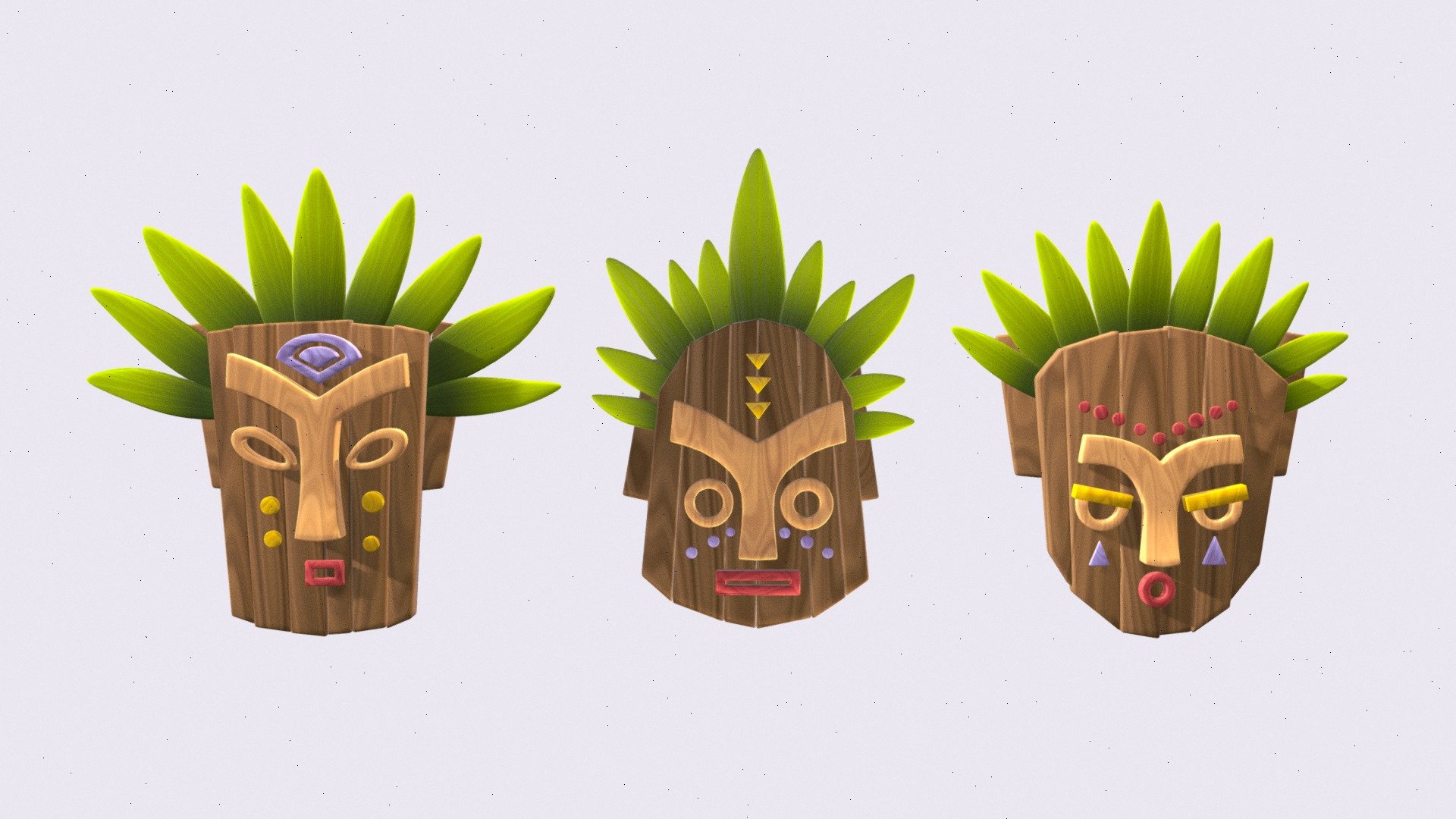 Cartoon Masks - Download Free 3D model by Starkosha [a5823ac] - Sketchfab