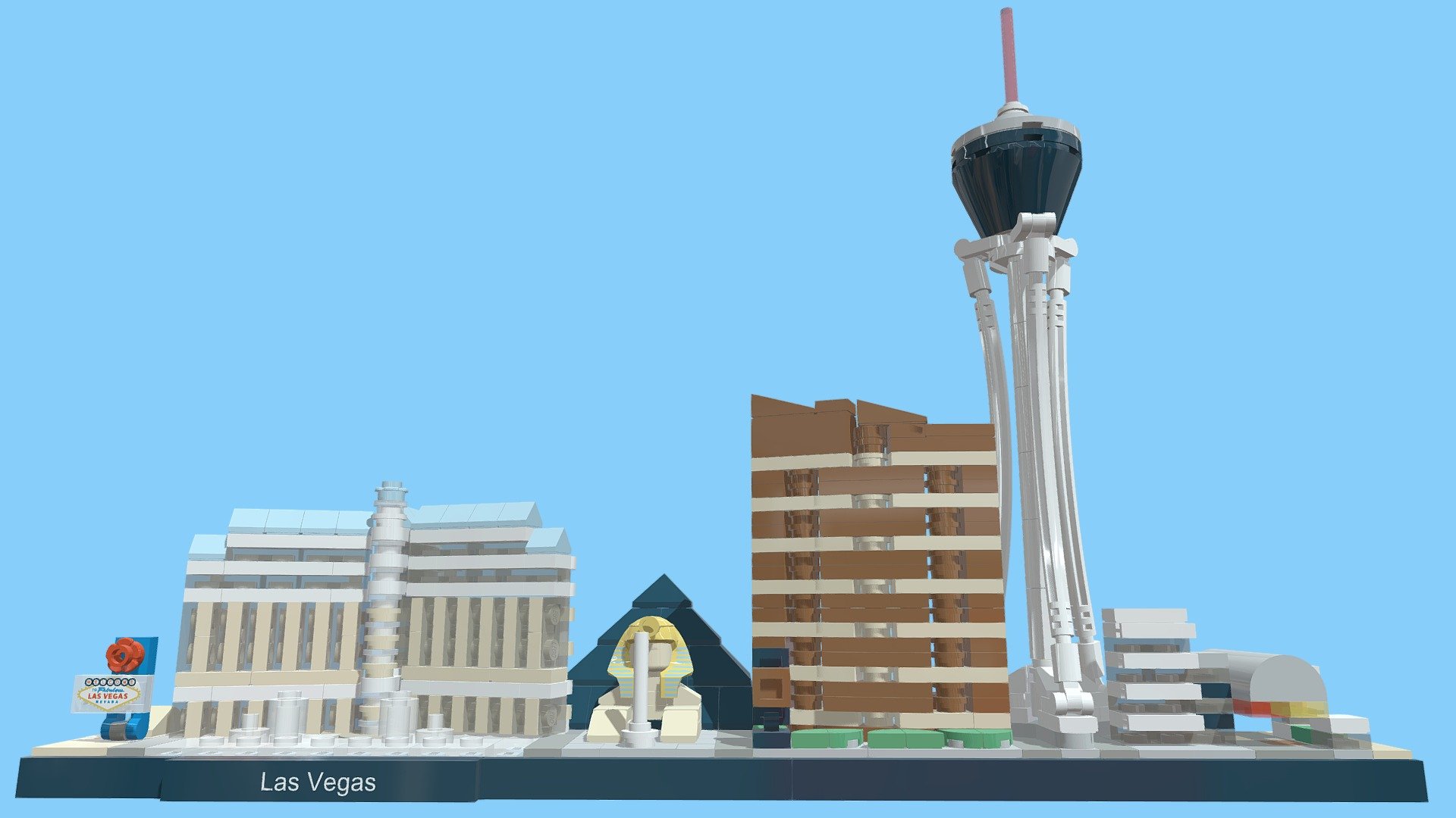 LEGO Architecture 21047 Las Vegas - Download Free 3D model by A1 Bricks ...