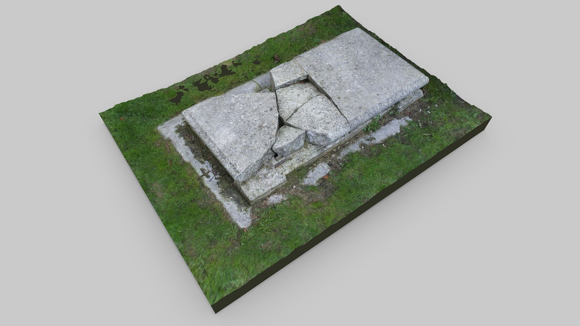 Broken tomb St Mary's Church Islington - Download Free 3D model by ...