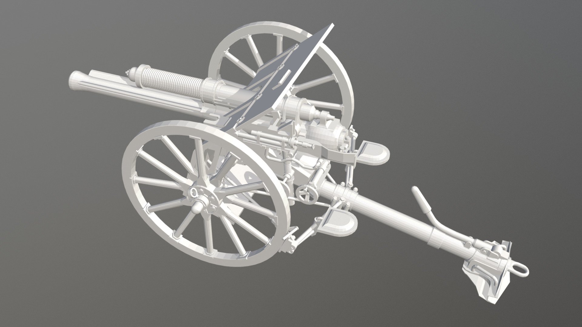 SOLUNSKI FRONT Polj Top Ordnance QF 18 Pounder - 3D model by Goran ...