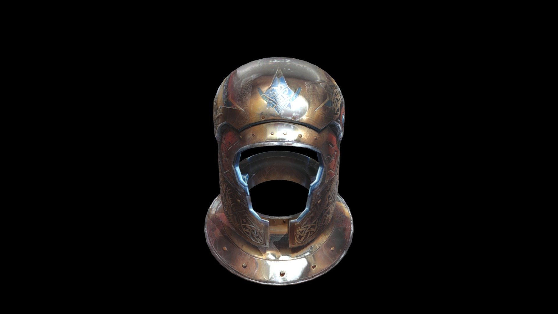 Meshy Helmet Fantasy Dawnbreaker Helm - Download Free 3D model by ...