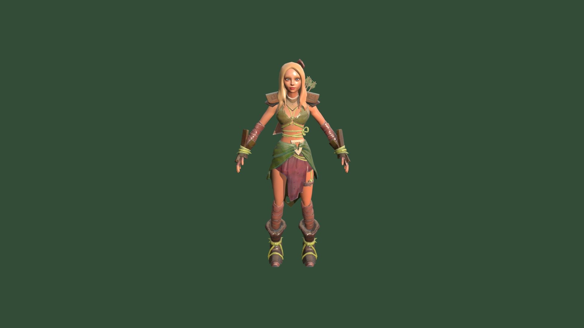 character girl #8 (FBX) - Download Free 3D model by BELAZ (@asset_for ...