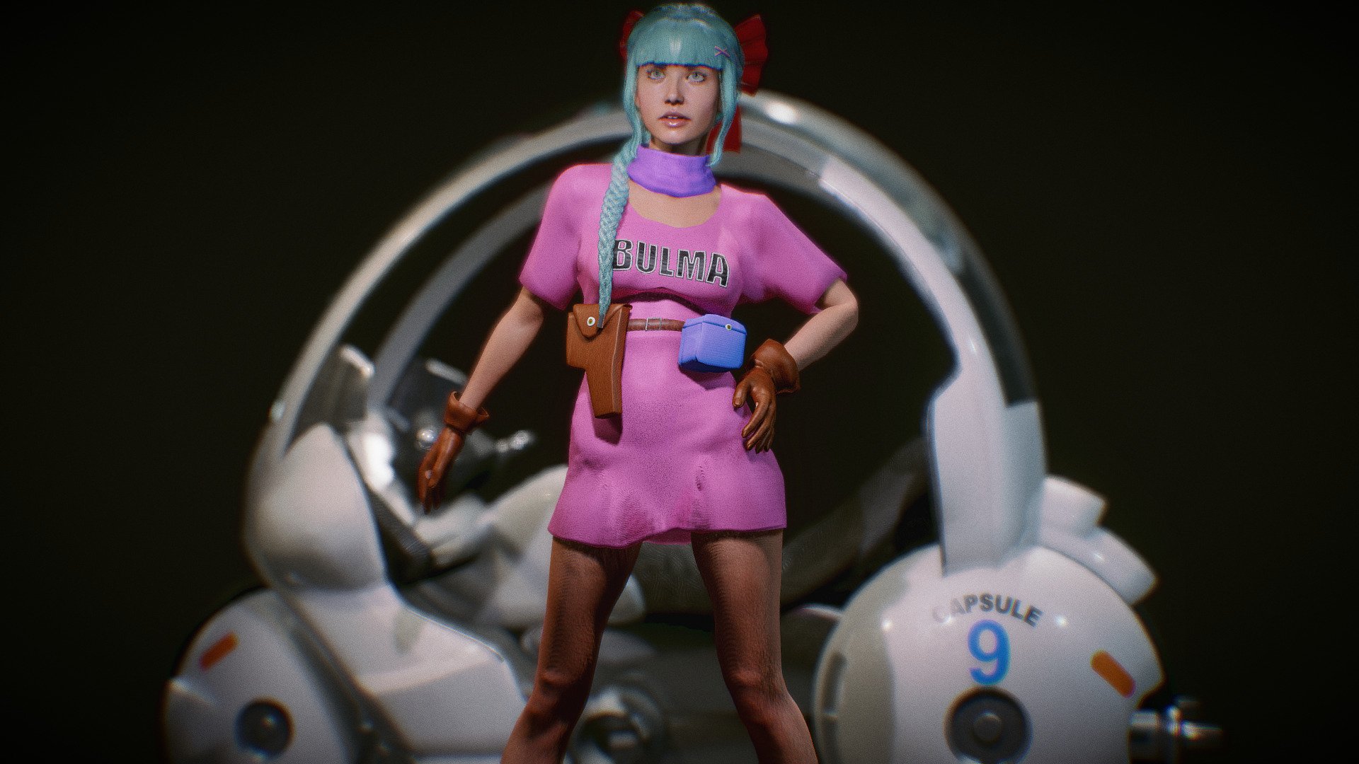 DBZ Bulma Cosplay - Buy Royalty Free 3D model by Cg Stuff (@bokeh ...