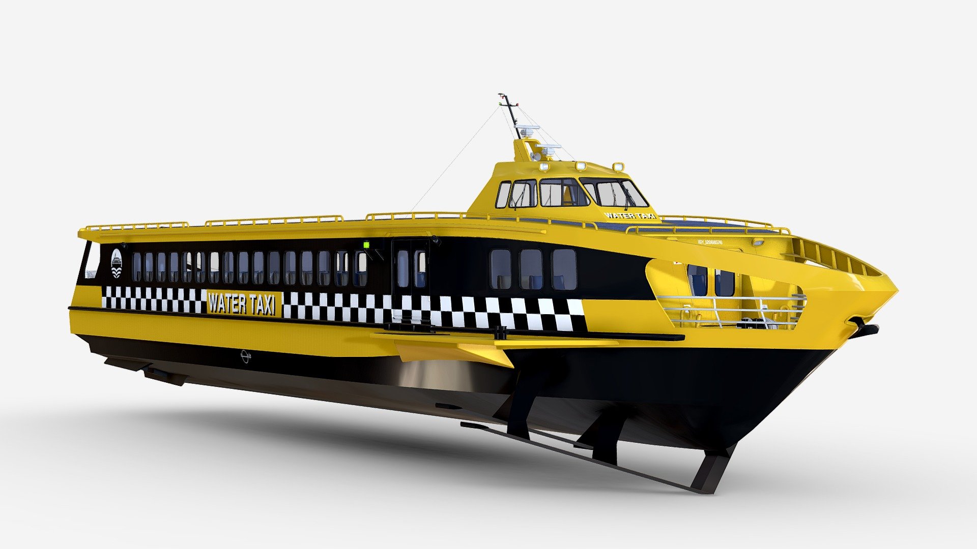 Fast Passanger ferry Yellow - Buy Royalty Free 3D model by IgYerm ...