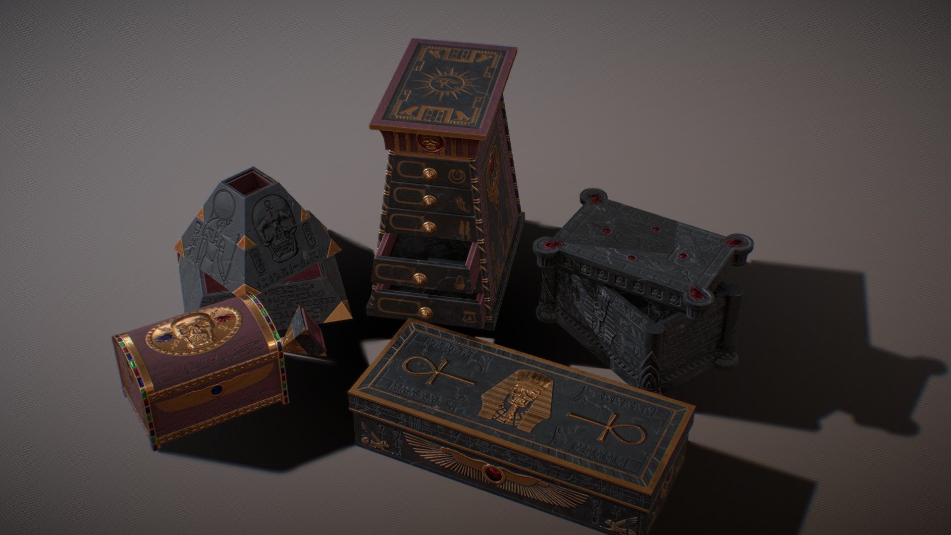 OB 02 Egyptian Necromancer Kit Boxes - 3D model by DuoDraconis [a59545a ...