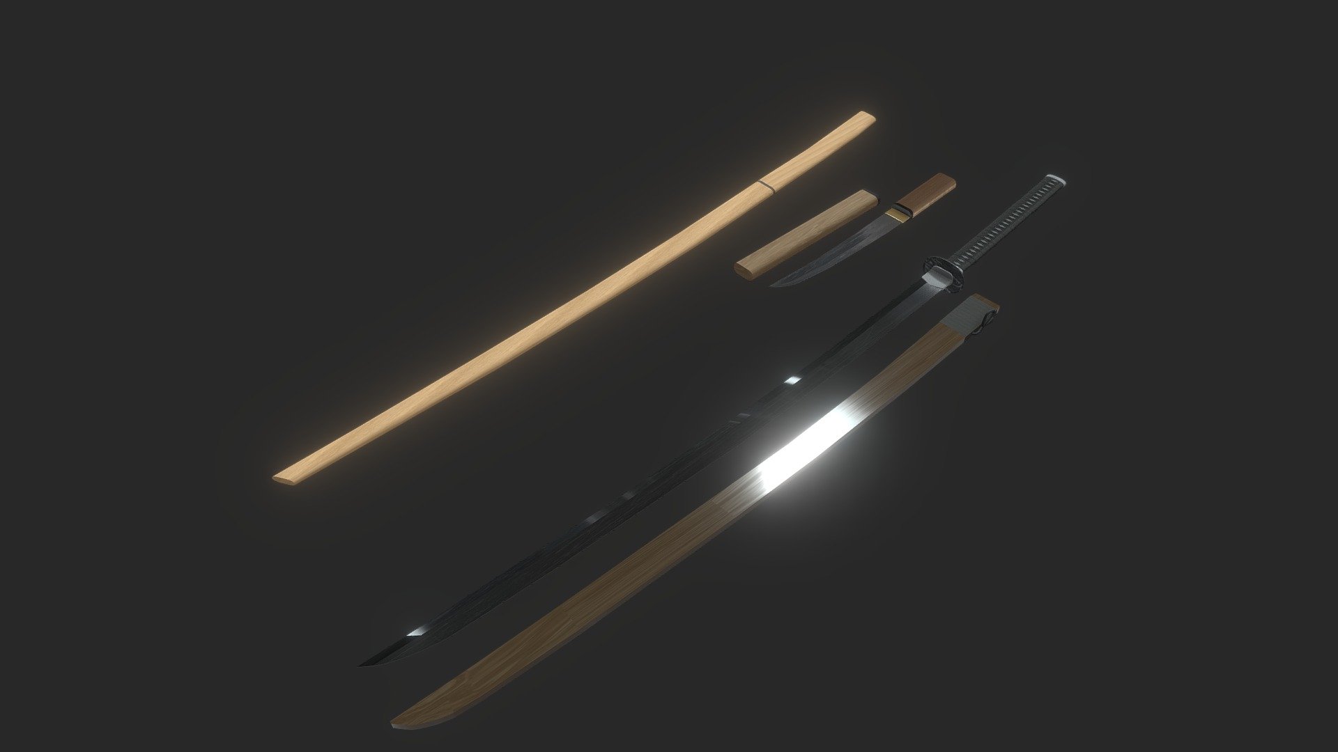 Katana Pack - Download Free 3D model by Artifacts Hub 3d ...