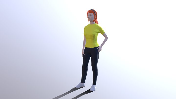 Low-poly-woman 3D models - Sketchfab