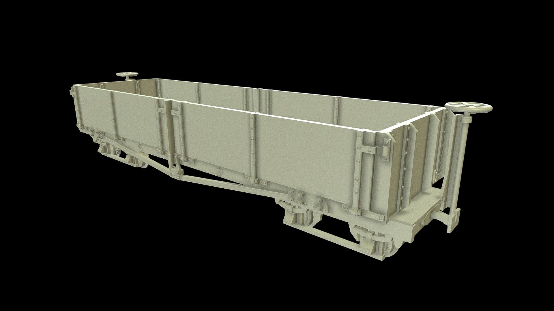 Class D Bogie Open Wagon 600mm (2ft) - 3D model by ngauge.es [a59b816 ...