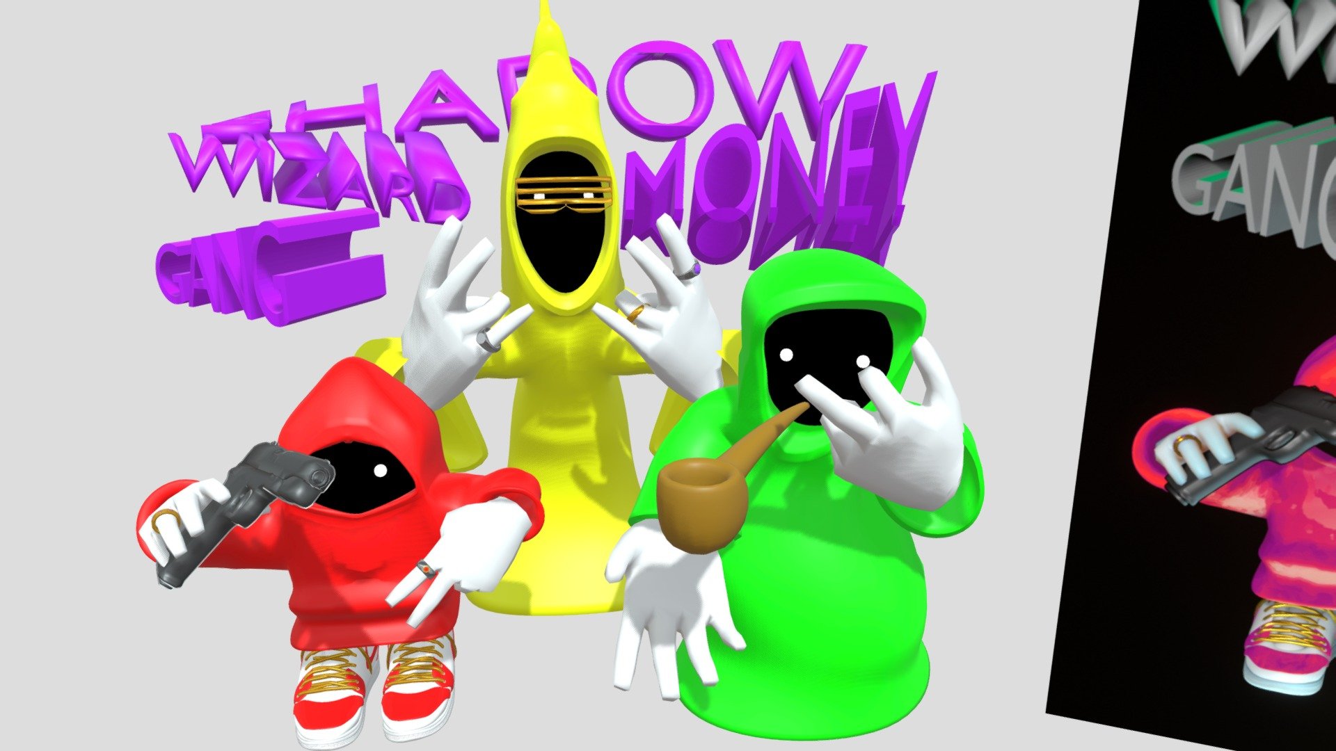 SHADOW WIZARD MONEY GANG !! - Download Free 3D model by iluvdlx ...