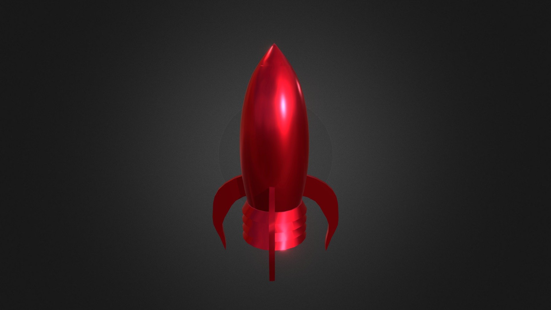 Red Rocket Cartoon Toy model - 3D model by PinkPandabear [a59f441 ...