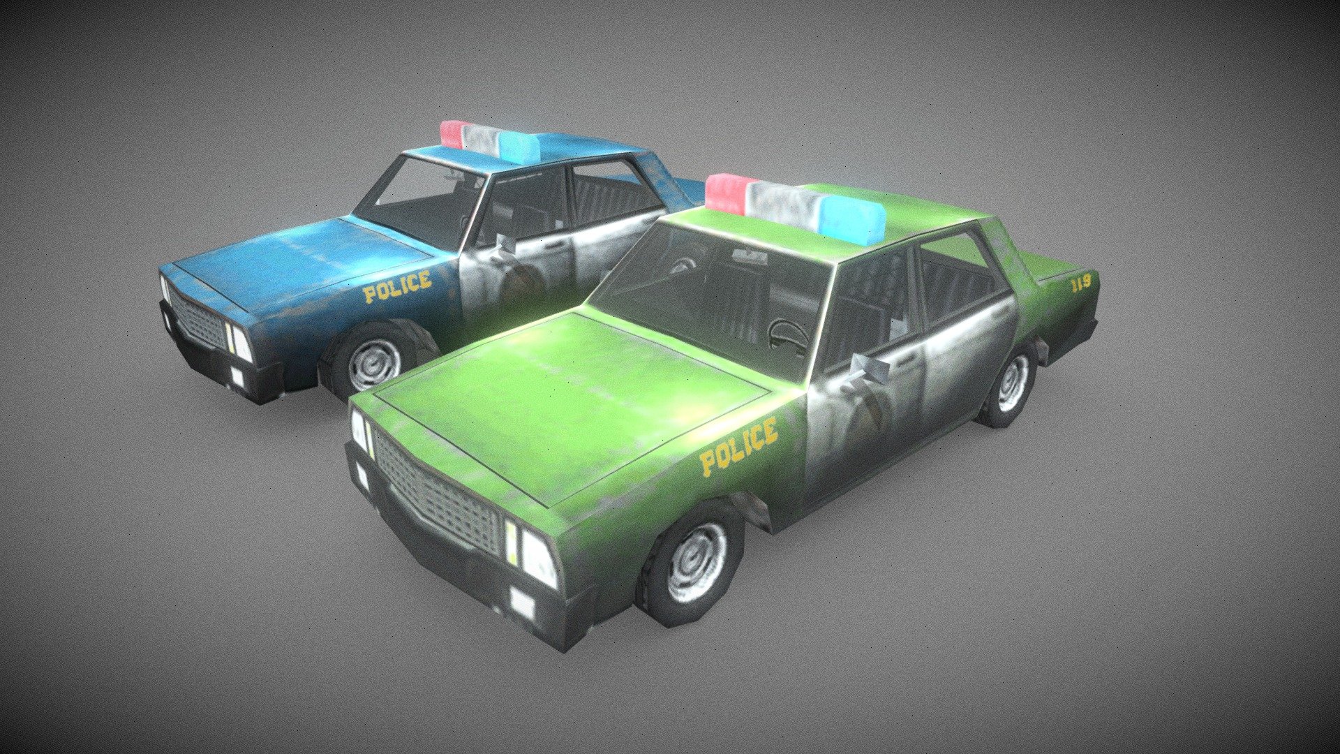 PSXprop - 2 fully detailed police vehicles - 3D model by Wardster ...
