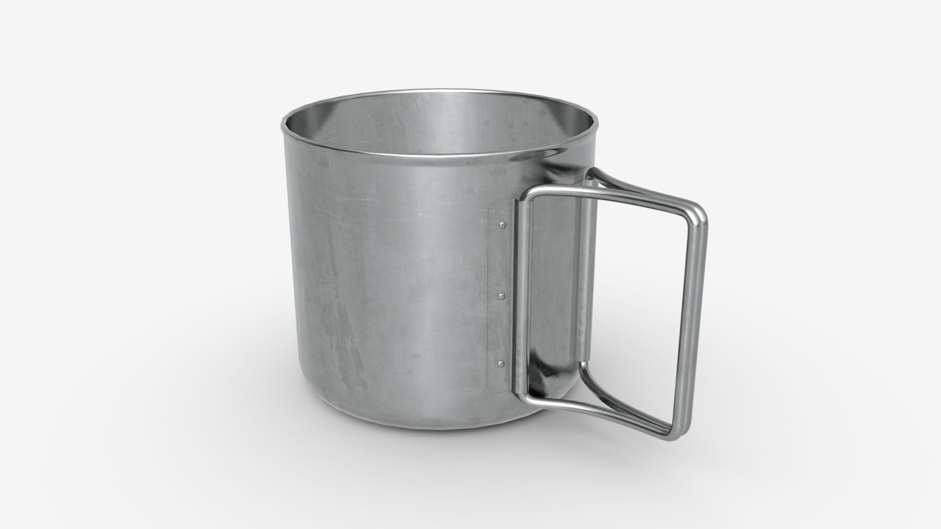Camping metal mug with foldable handles - Buy Royalty Free 3D model by ...