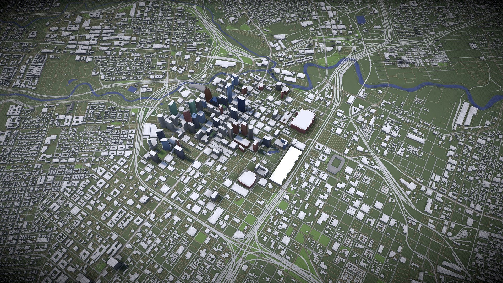 Houston USA - city and urban - Buy Royalty Free 3D model by Jinda ...