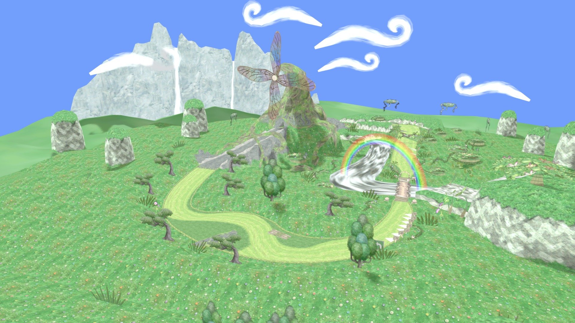 Kirby Air Ride - Fantasy Meadows - Download Free 3D model by H,yoshi ...