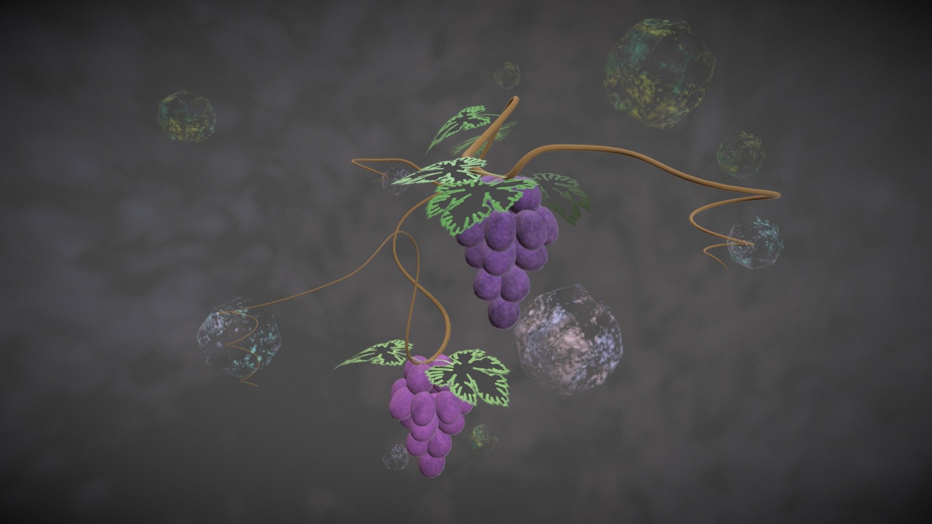Grapes - Download Free 3D model by Kinga Kroliczek (@kinga_kroliczek ...
