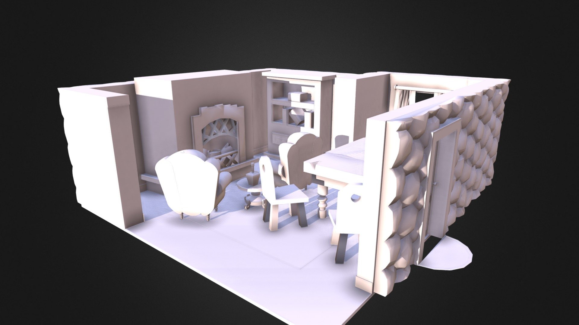 Sala 3d - 3D model by Luis Fernando (@clound) [a5ad31e] - Sketchfab
