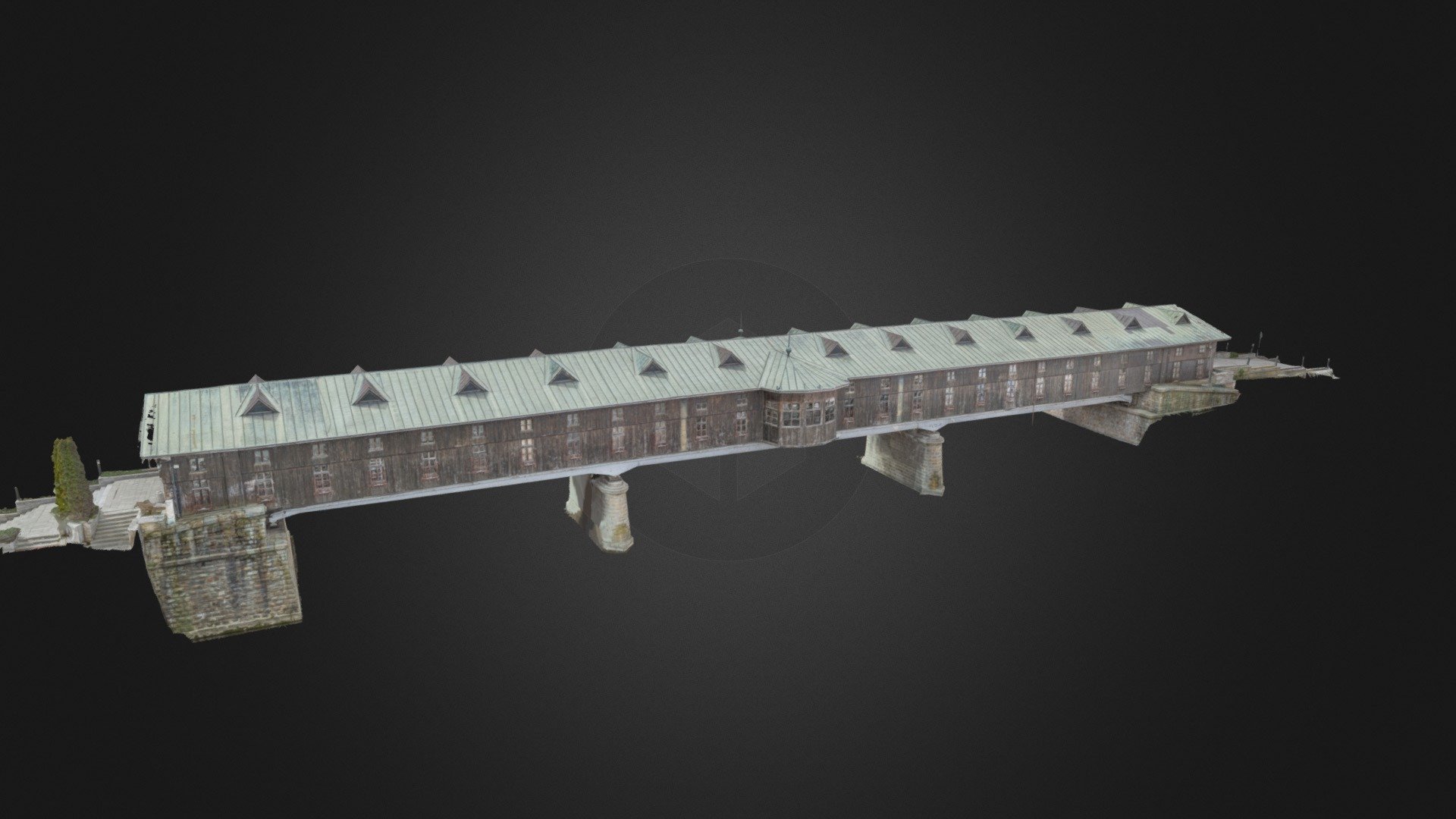 Covered Bridge, Lovech (Raw Scan) - 3D model by Tornado_Studios [a5adbad] - Sketchfab