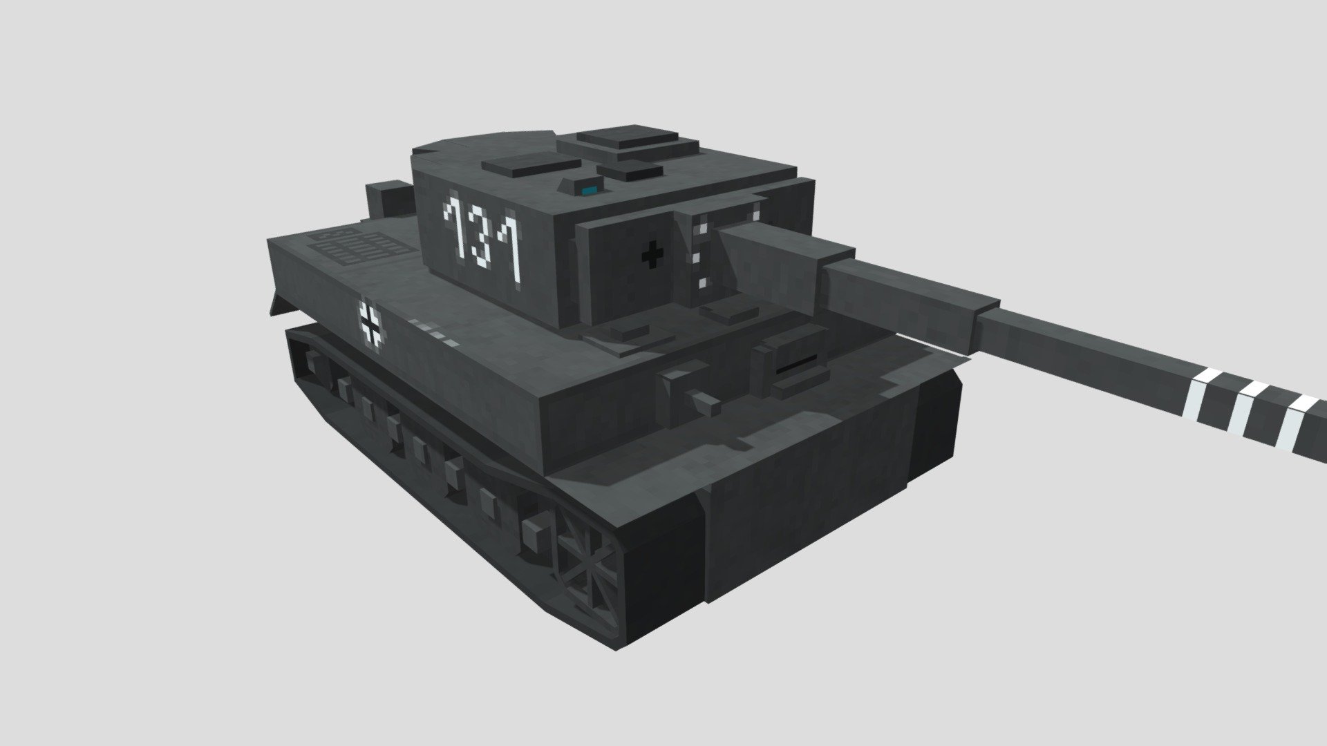 Tiger I tank Minecraft - 3D model by BartekBW (@rojdanbw) [a5b7b7f ...