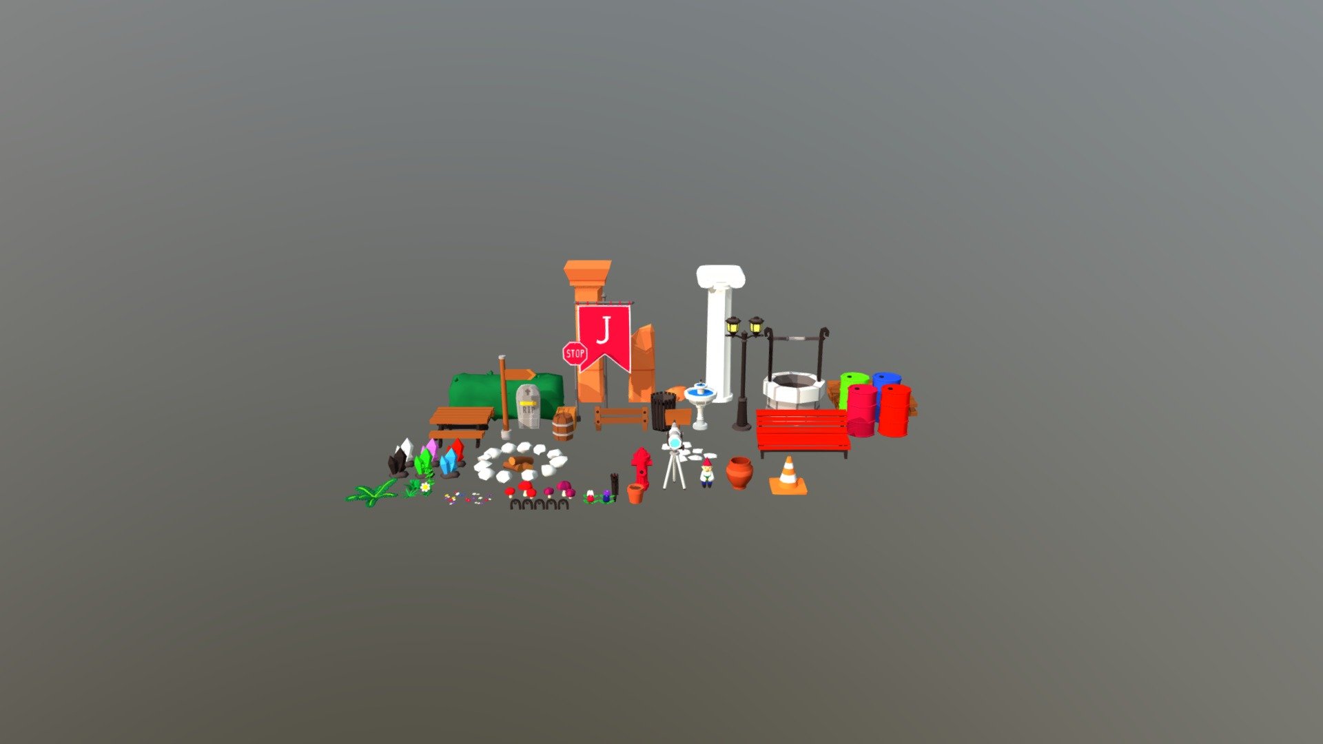 Golf Course Props - 3D model by squareanon [a5c3878] - Sketchfab