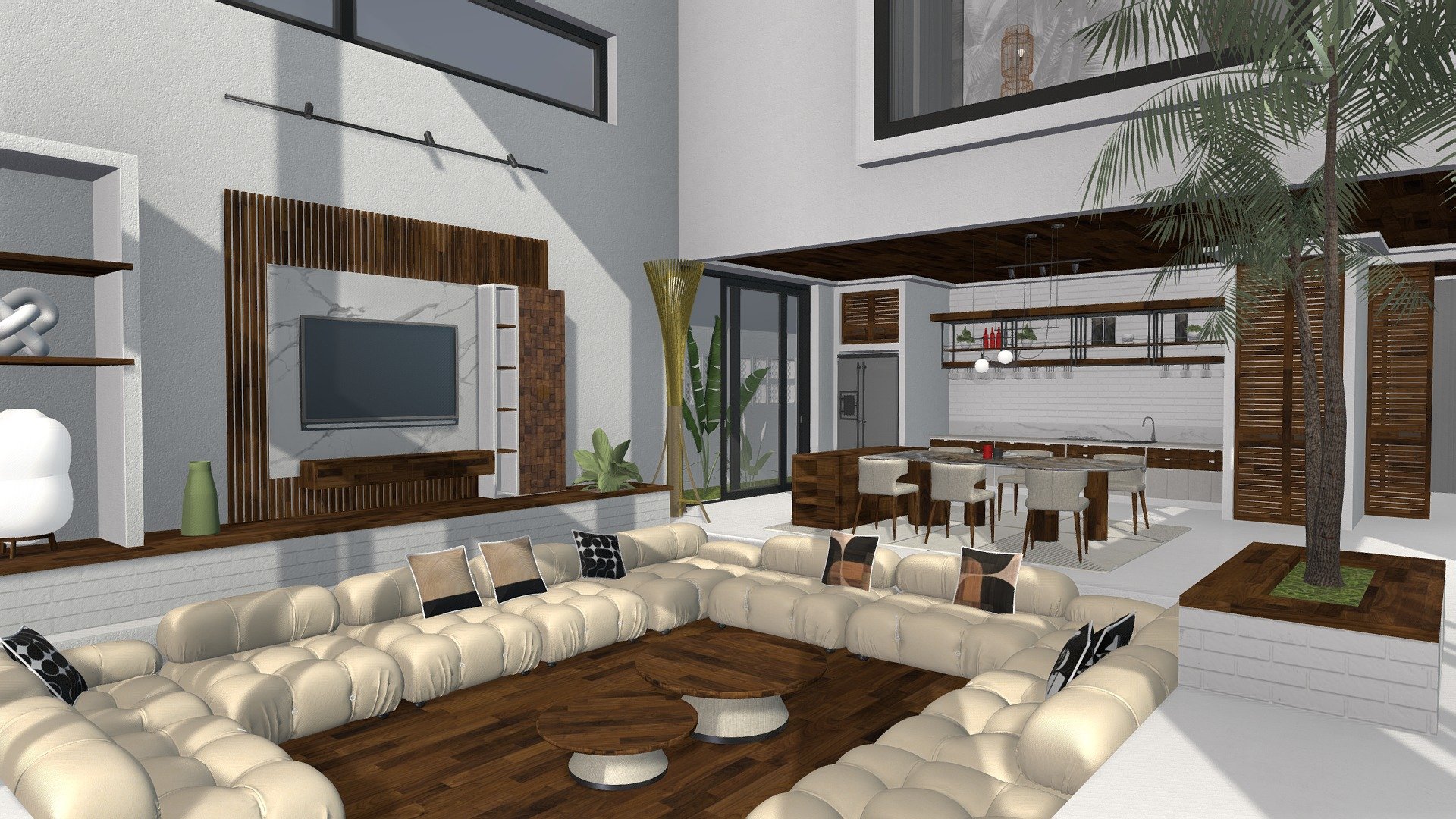 Bali Villa. A-Frame House - Modern House - Buy Royalty Free 3D model by ...