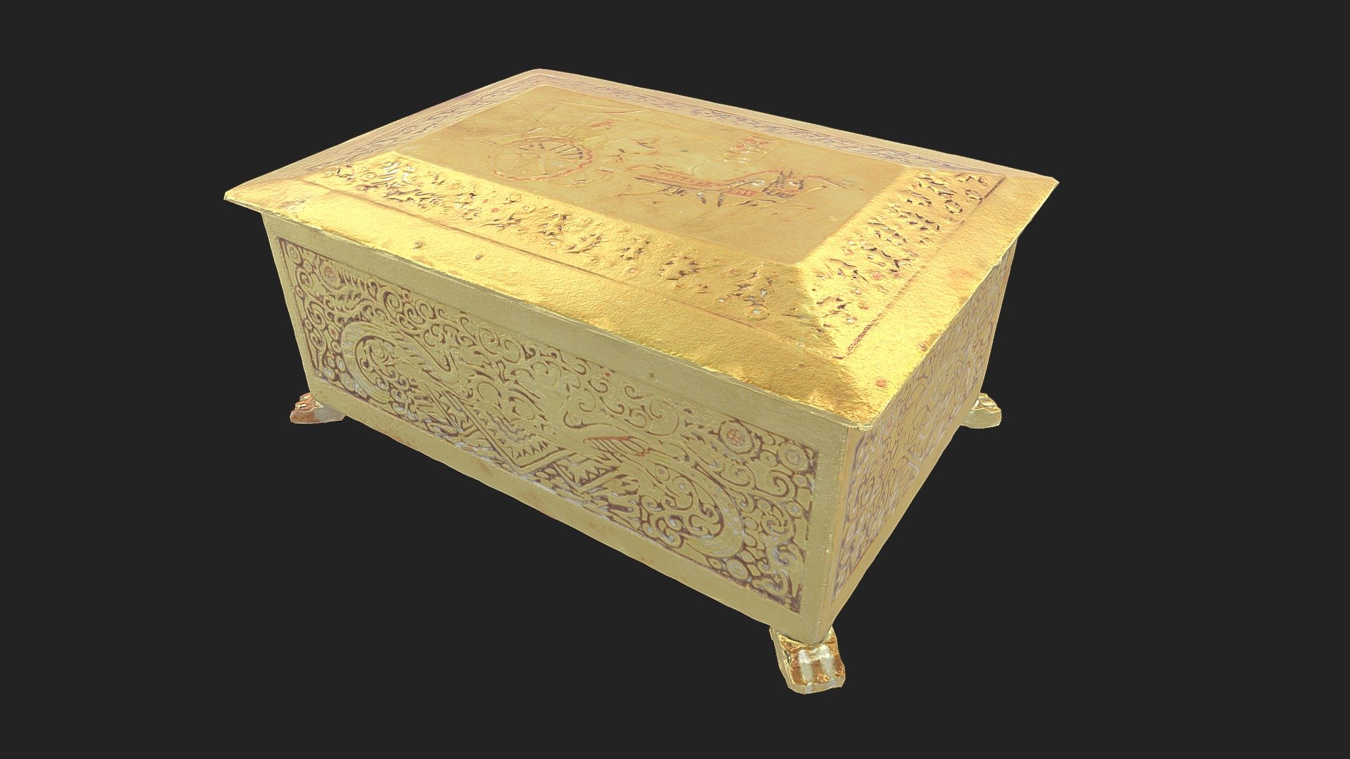Golden Box - Download Free 3D model by Z3D (@z3d.nz) [a5c8e1d] - Sketchfab