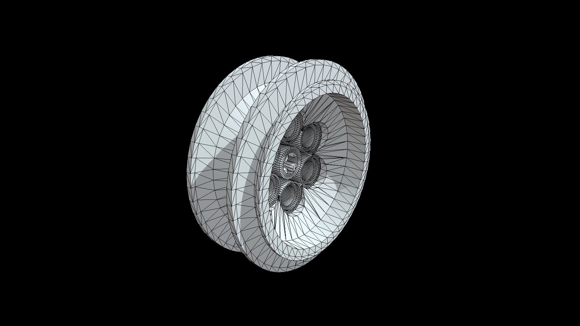 Wheel 43.2mm D x 18mm - Flush Axle Stem - Download Free 3D model by ...
