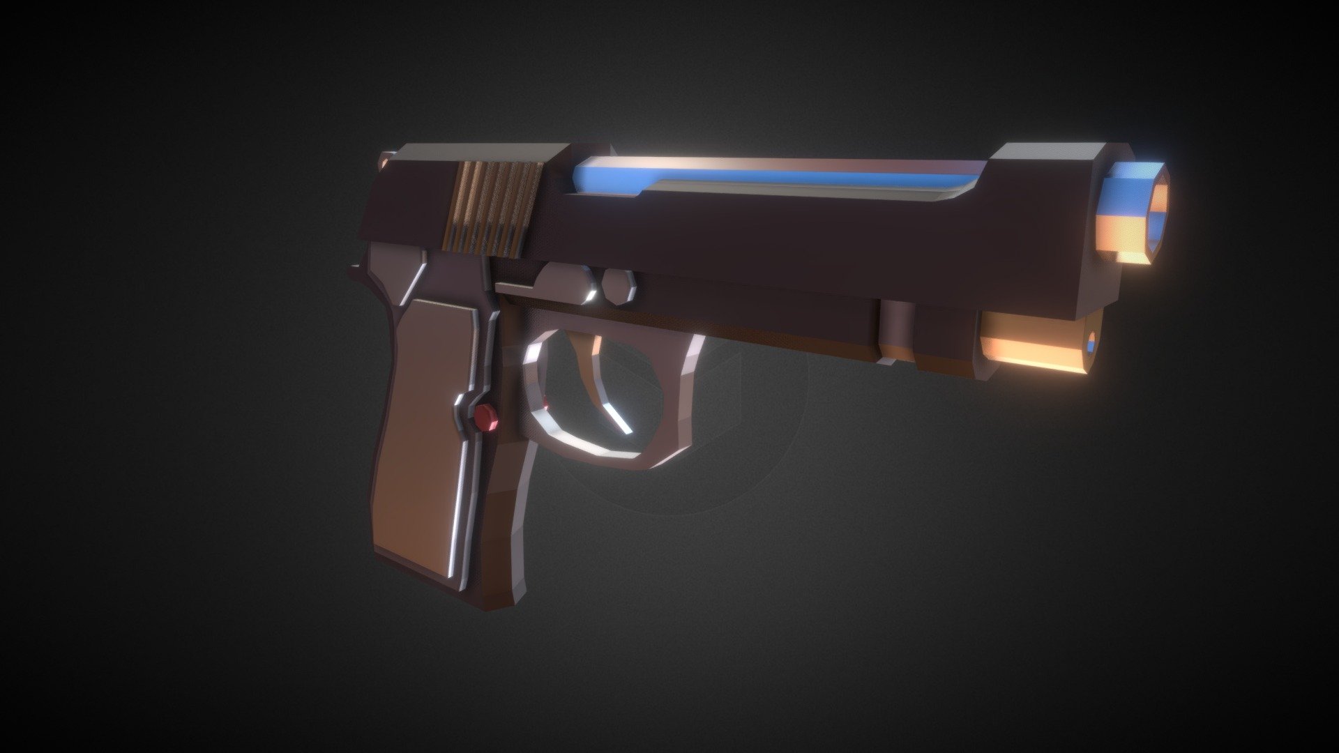 Polygon Pistol Low Poly - 3D model by PolyEtereo [a5ca925] - Sketchfab