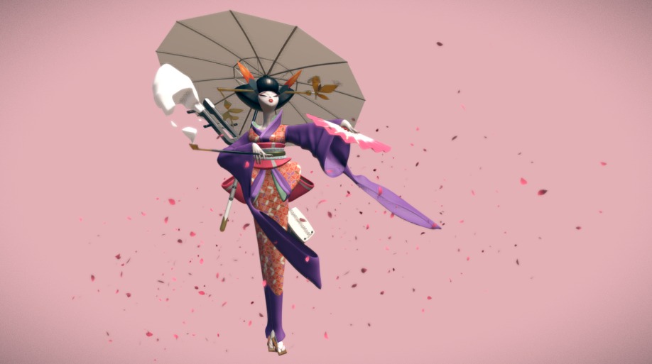 Geisha - A 3D model collection by rongyiwang0 - Sketchfab