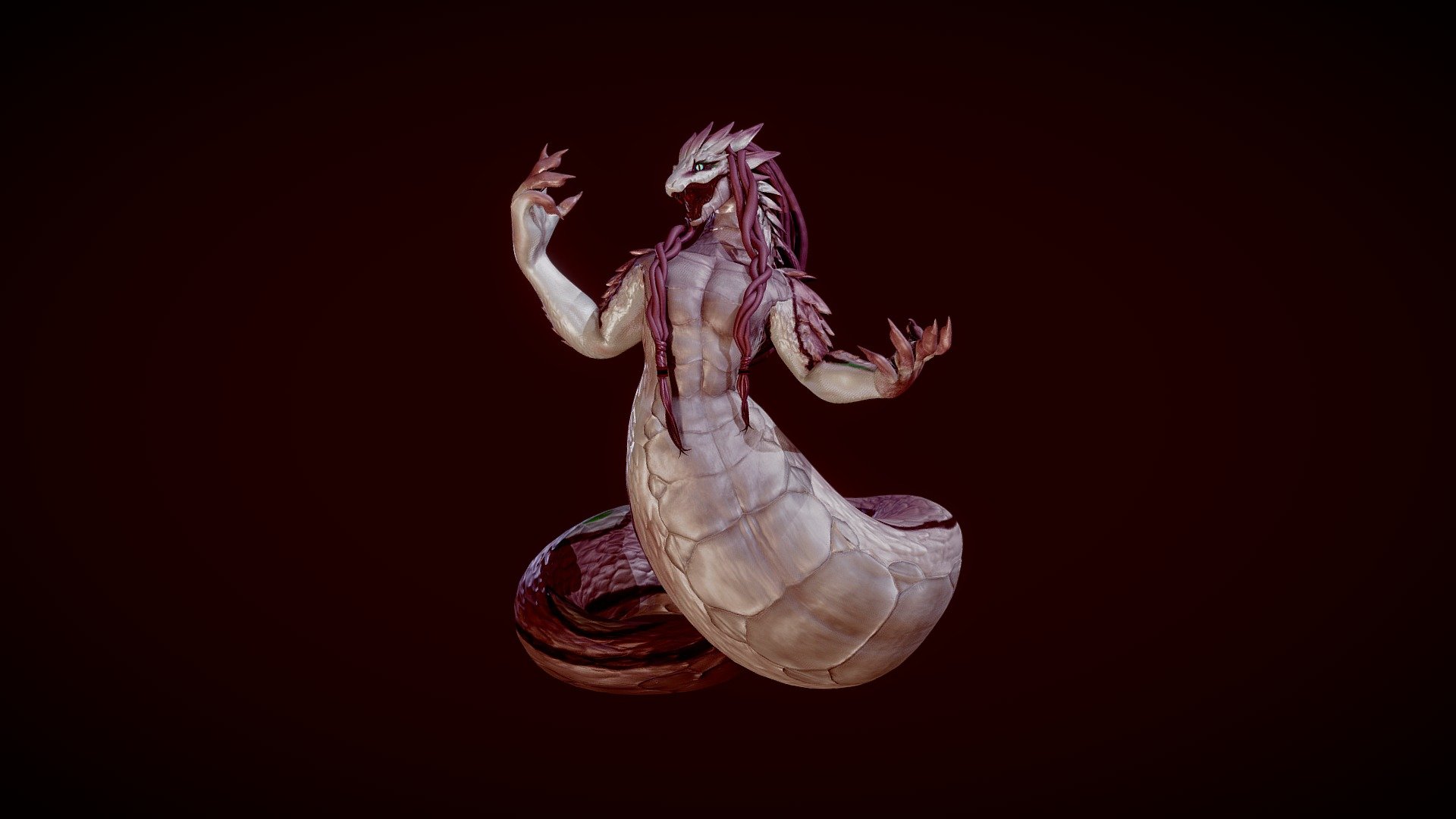 Basilisk Naga - Sakura - 3D model by tapaden [a5cdb89] - Sketchfab