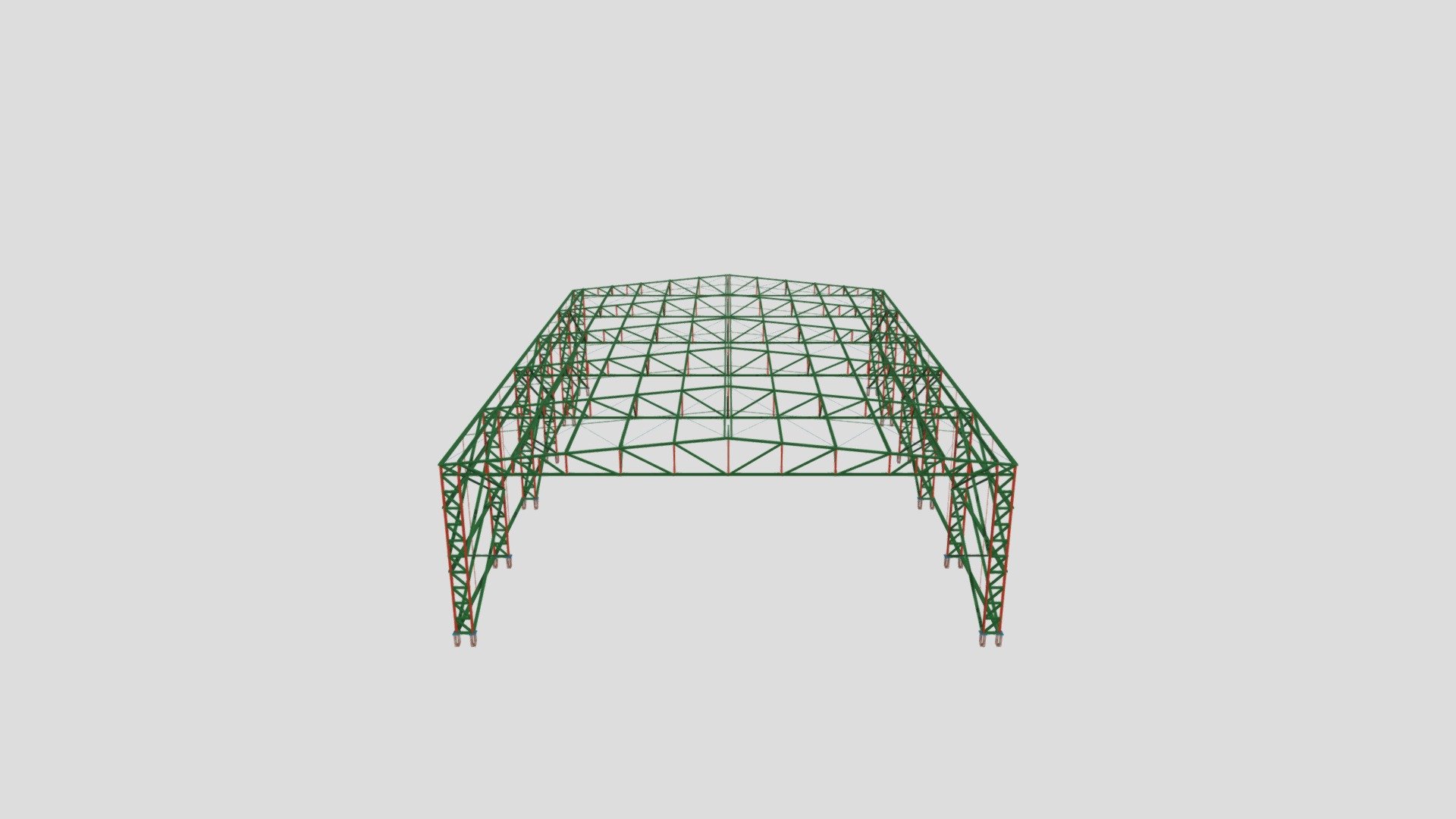 Industrial warehouse in steel structure - Download Free 3D model by ...