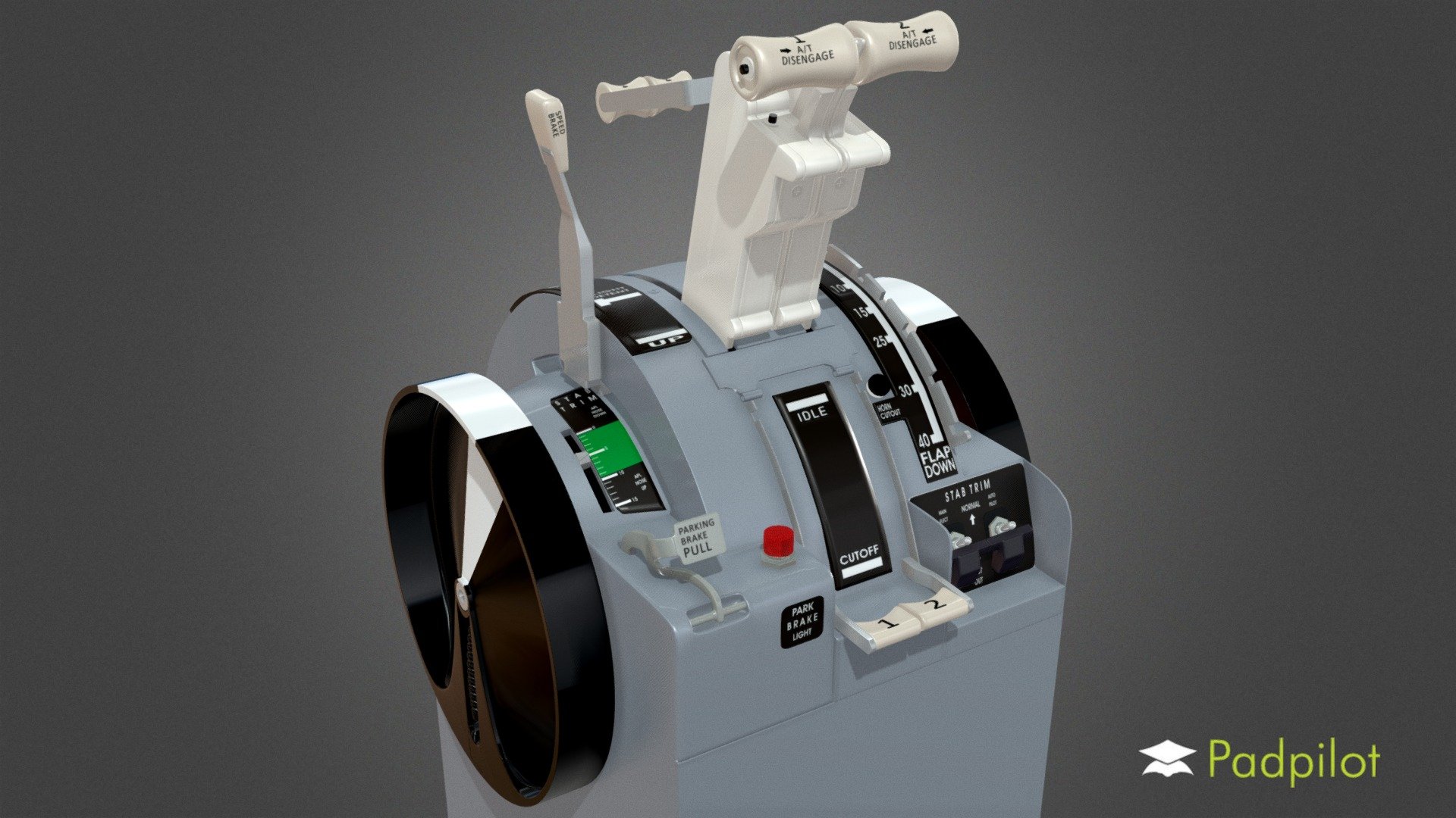 B737-800 Throttle Quadrant - 3D model by Padpilot [a5d28b1] - Sketchfab