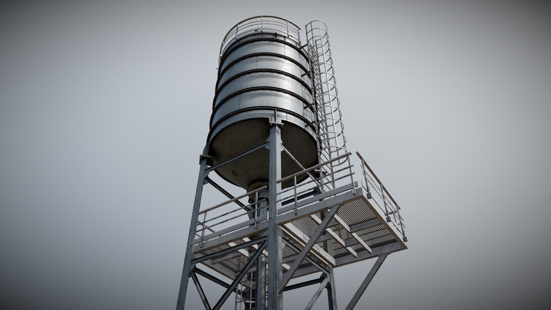 Modular Water Tower - 3D model by Gerhald [a5d39ce] - Sketchfab