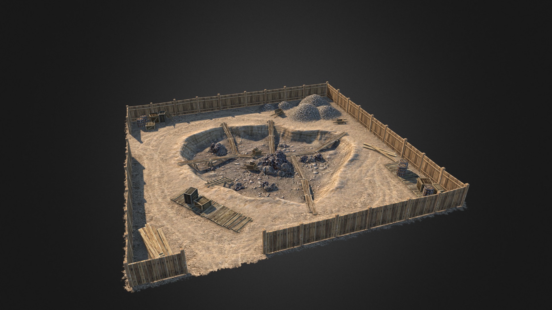 Ore-mine (level 0) - 3D model by EugeneDDR [a5d3d82] - Sketchfab