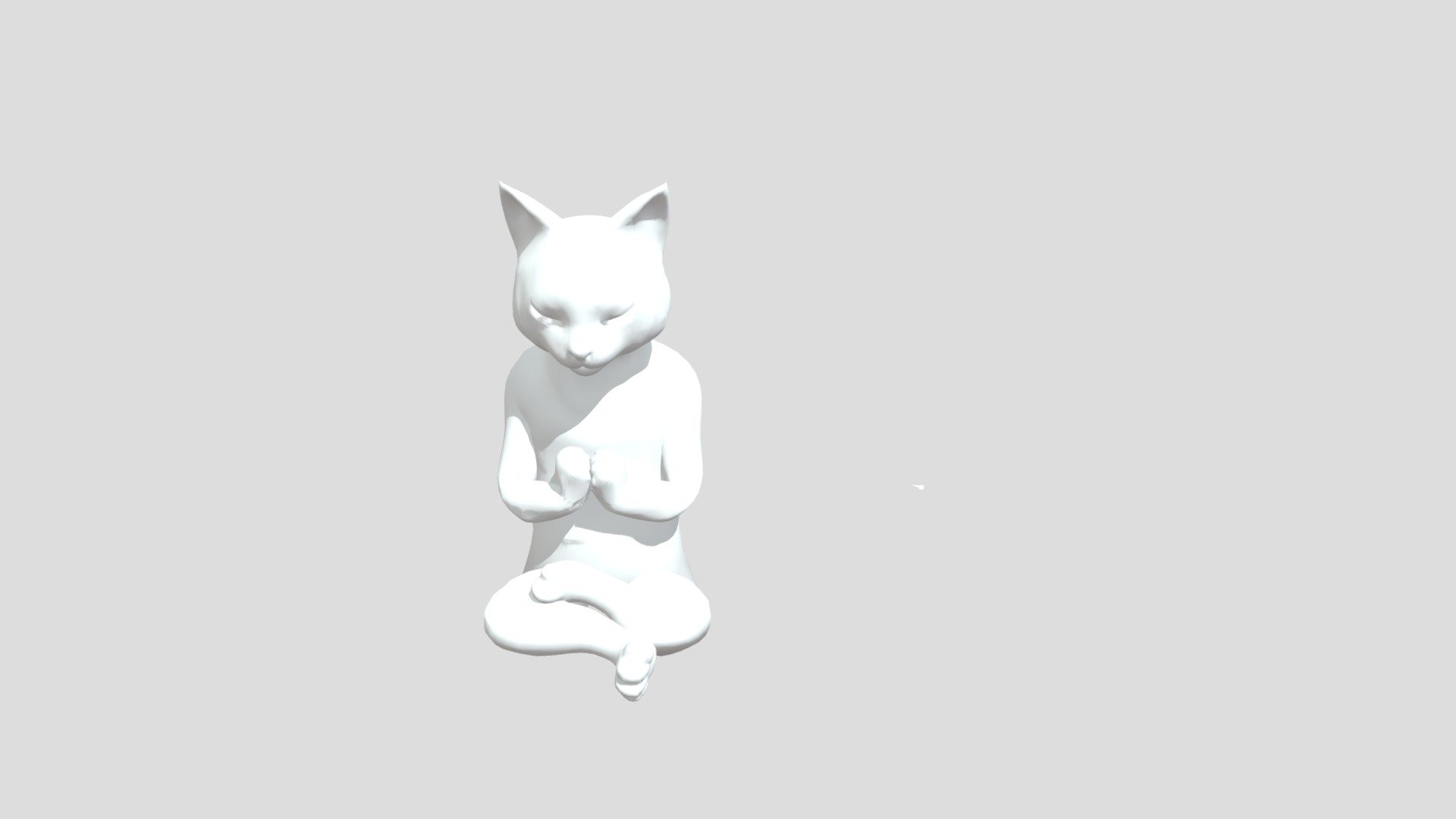 Cat Meditating Yoga Pose - 3D model by newglobalmediaproductions ...